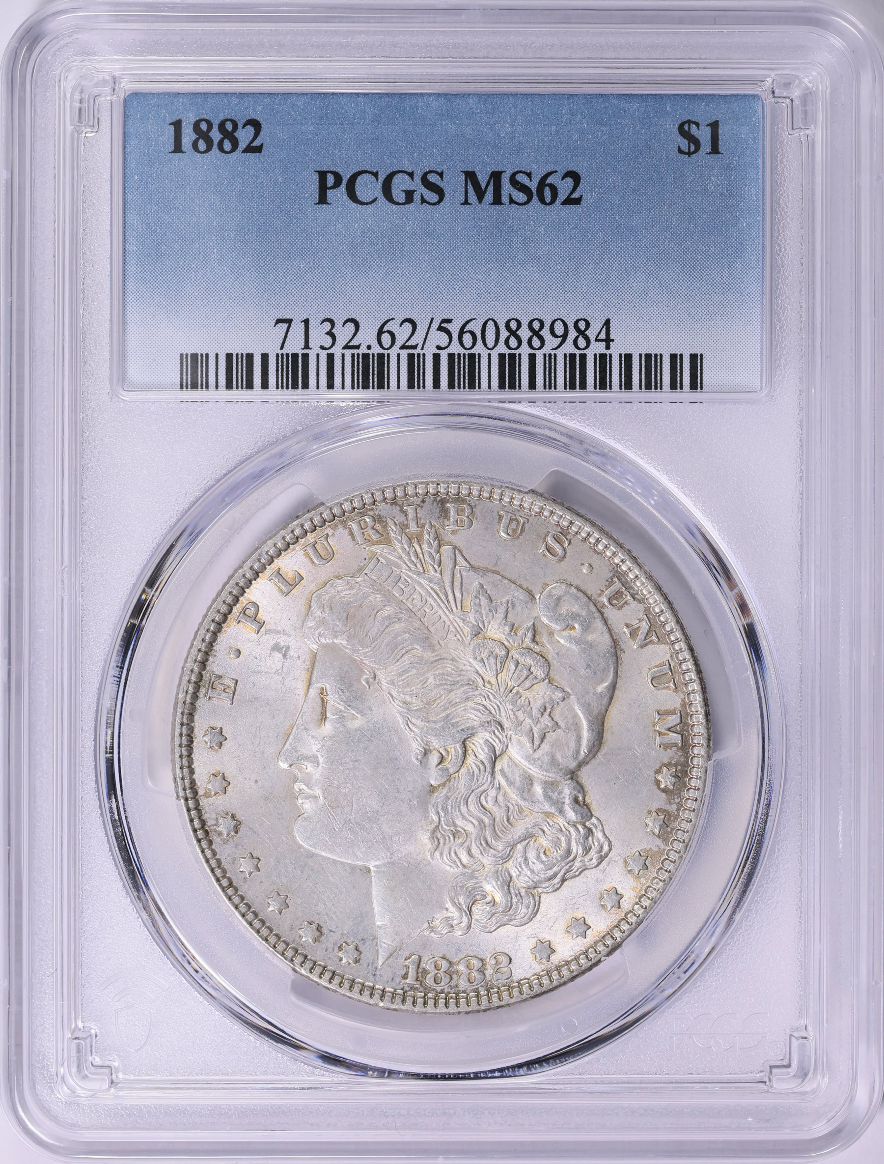 1882 Morgan Silver Dollar PCGS MS-62 (Toned) (Item 1803089) | GreatCollections Coin Auctions