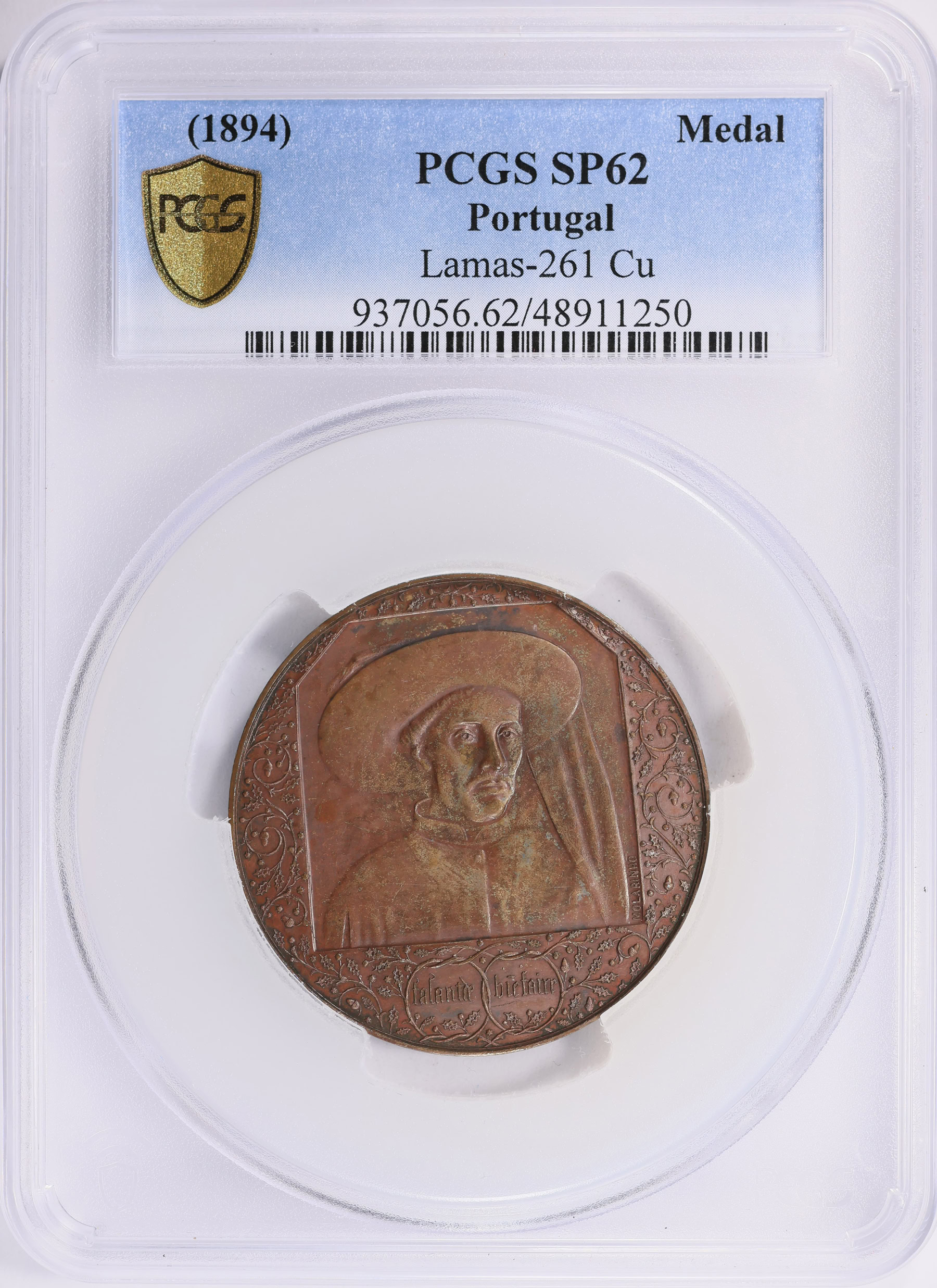 Portugal ND (1894) Copper 50mm Birth of Henry the Navigator 500th ...