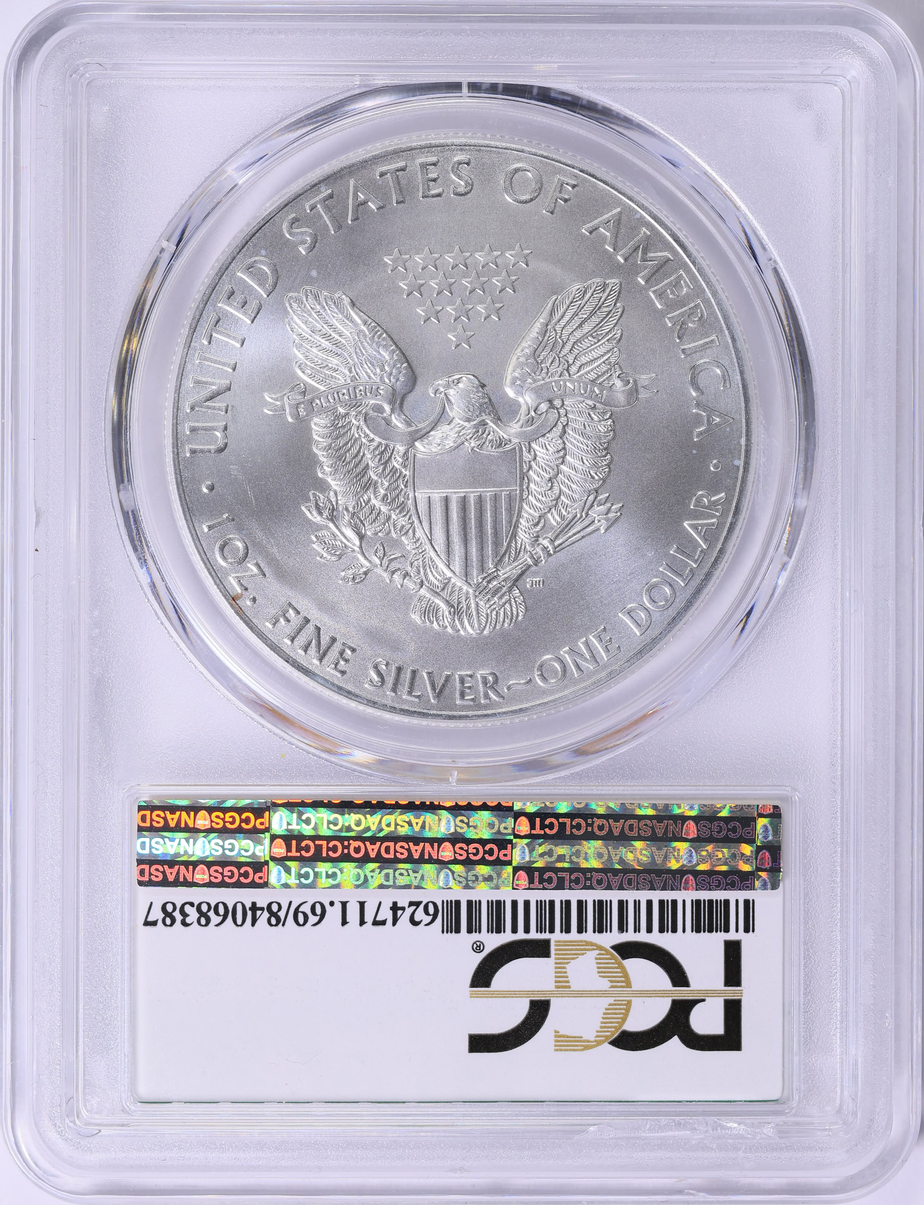 2015-(P) $1 Silver Eagle Struck at Philadelphia PCGS MS-69 (Item 1803213) | GreatCollections ...