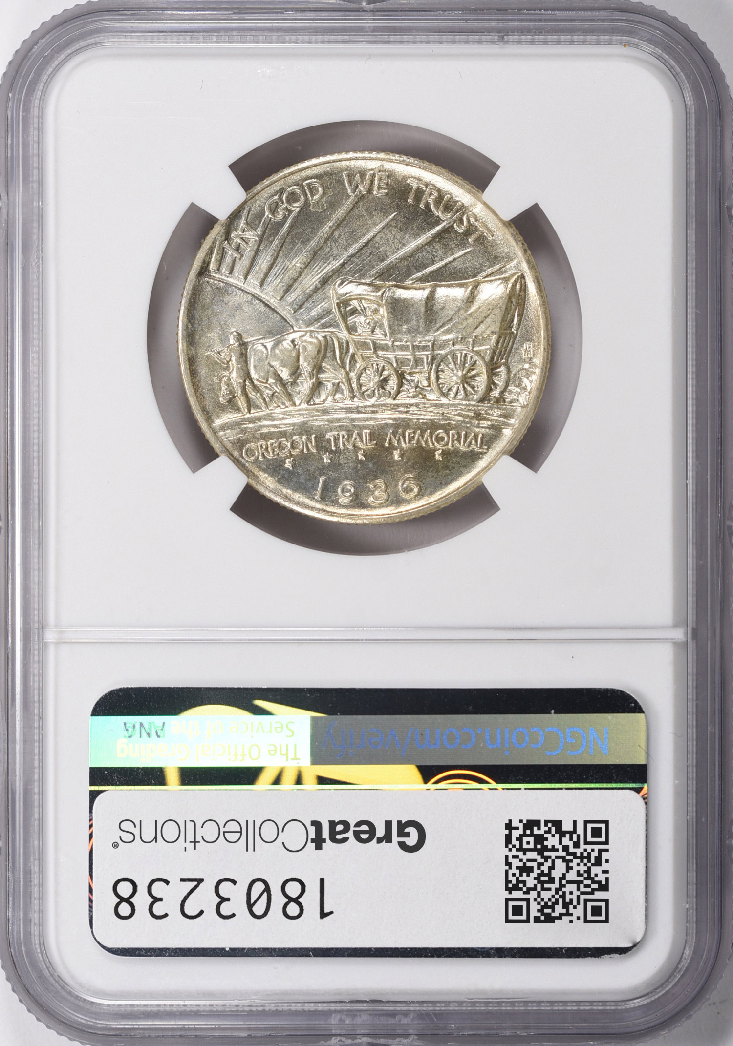 1936-S Oregon Trail Memorial Half Dollar NGC MS-67+ (Item 1803238) | GreatCollections Coin Auctions
