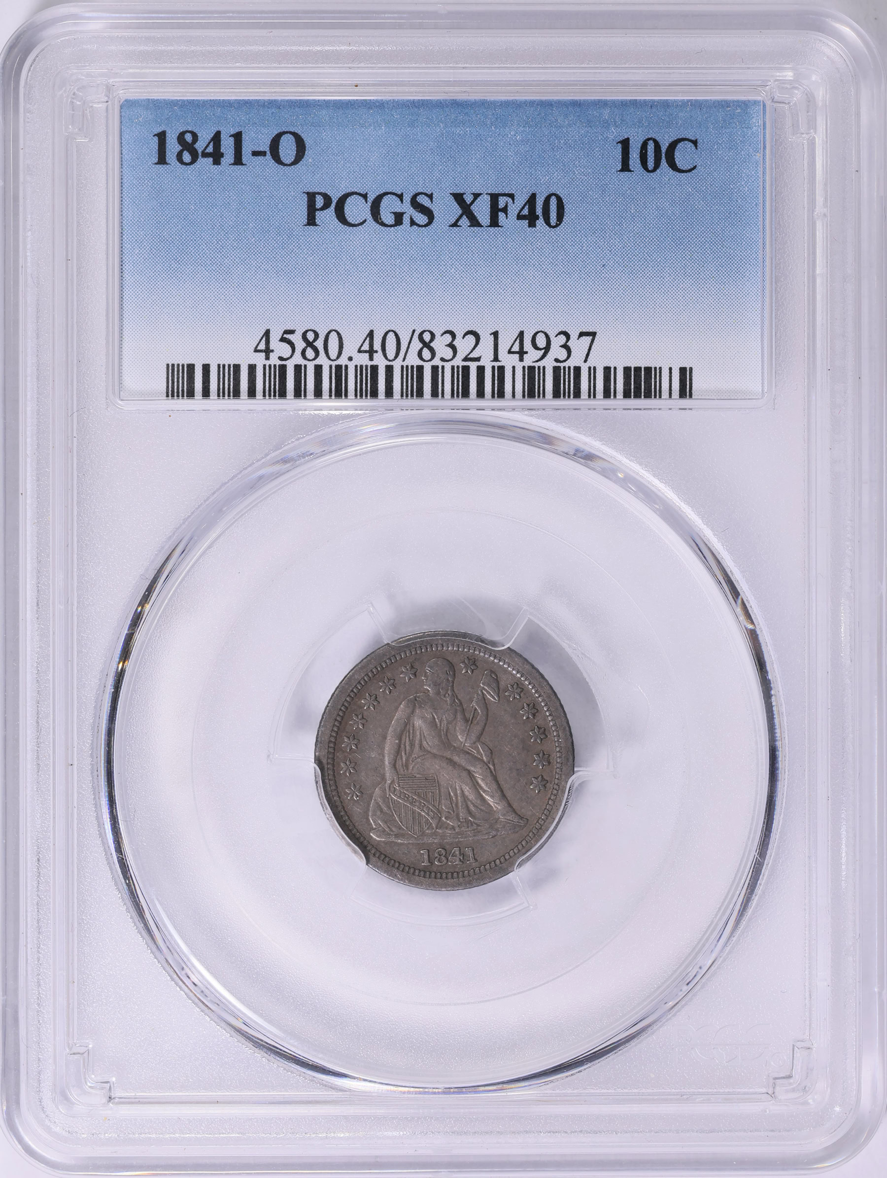 1841-O Seated Liberty Dime PCGS XF-40 (Item 1803248) | GreatCollections Coin Auctions