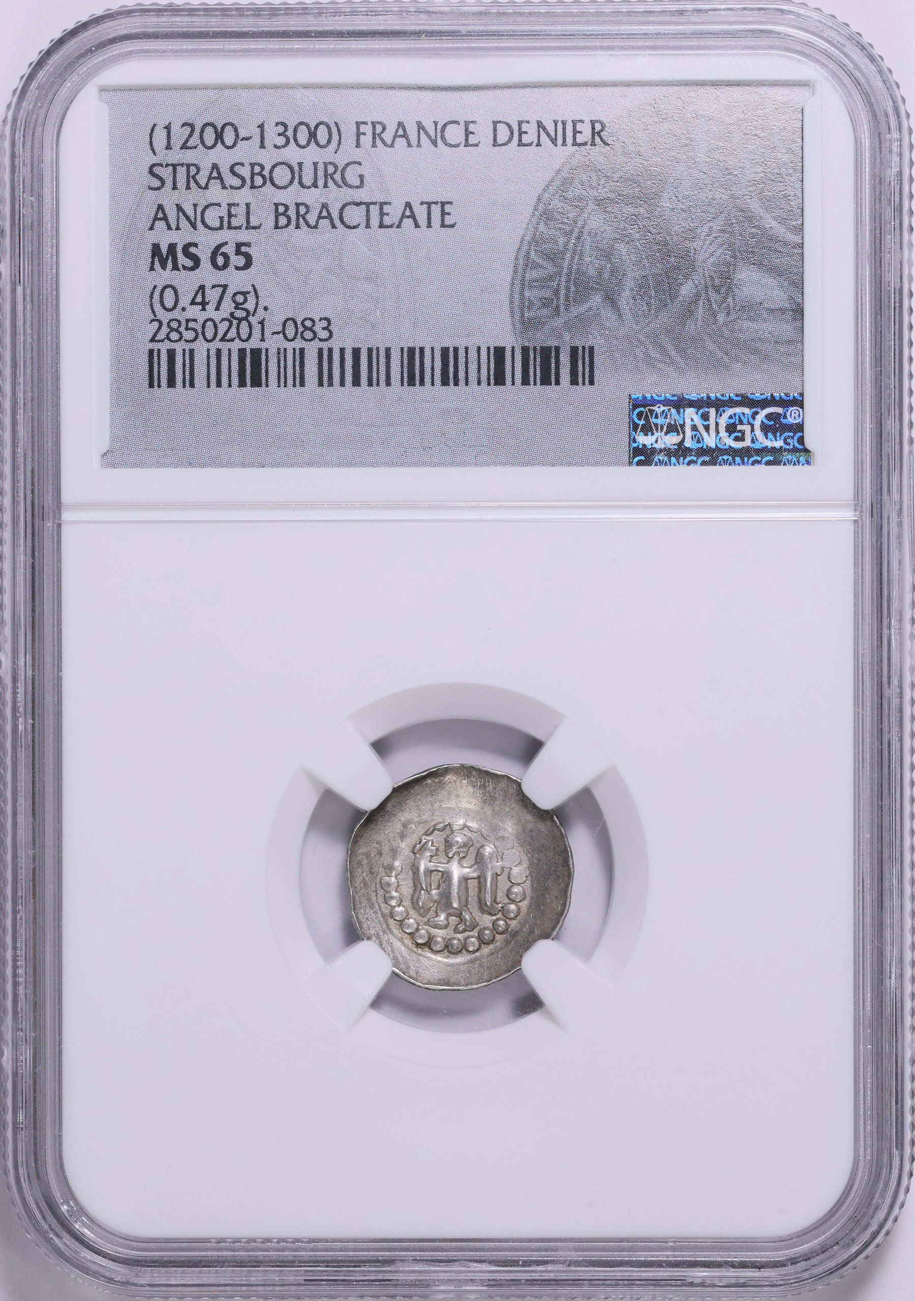 France - Strasbourg ND (1200-1300) Silver Angel Bracteate NGC MS-65 (0 ...