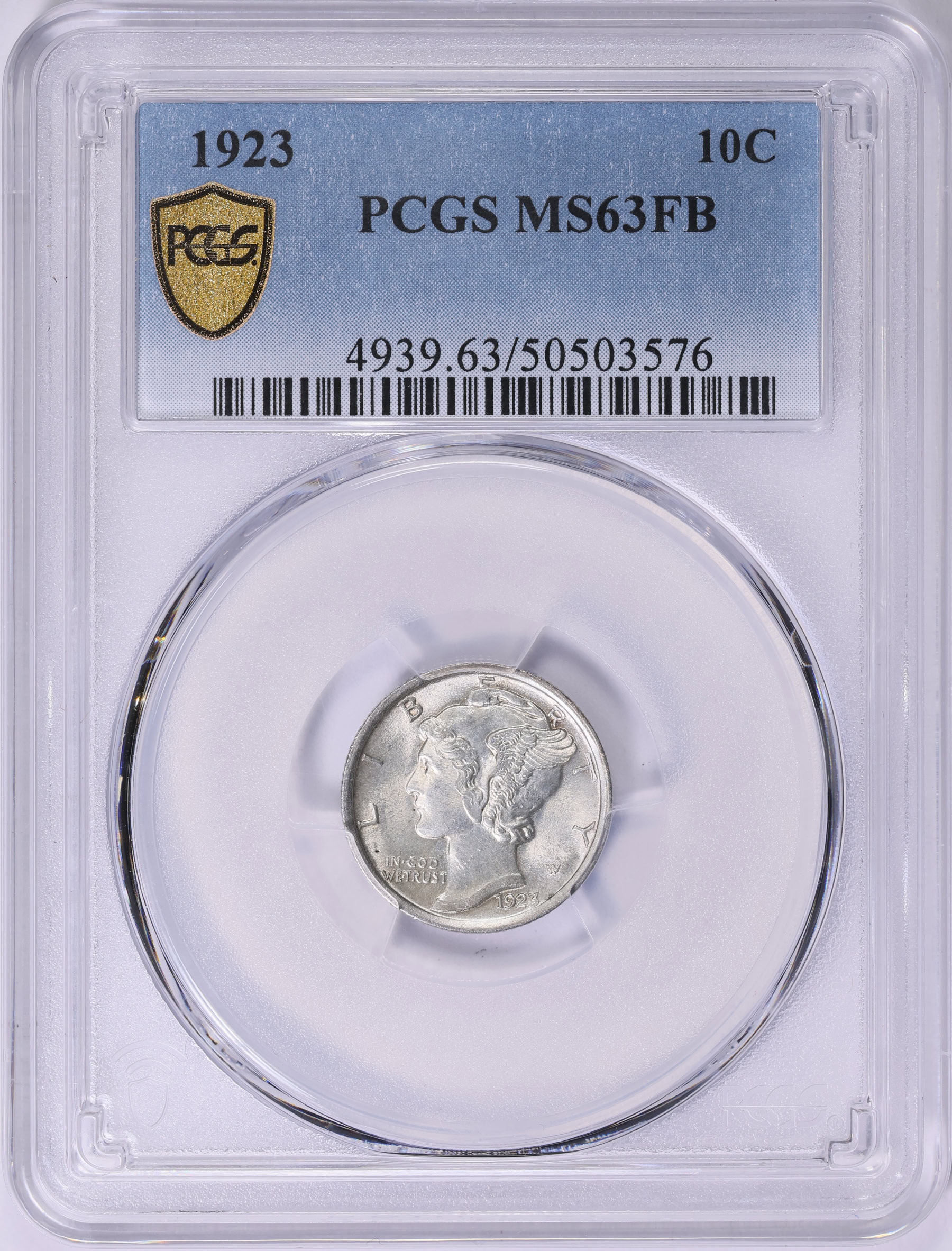 1923 Mercury Dime PCGS MS-63 FB (Item 1803463) | GreatCollections Coin Auctions