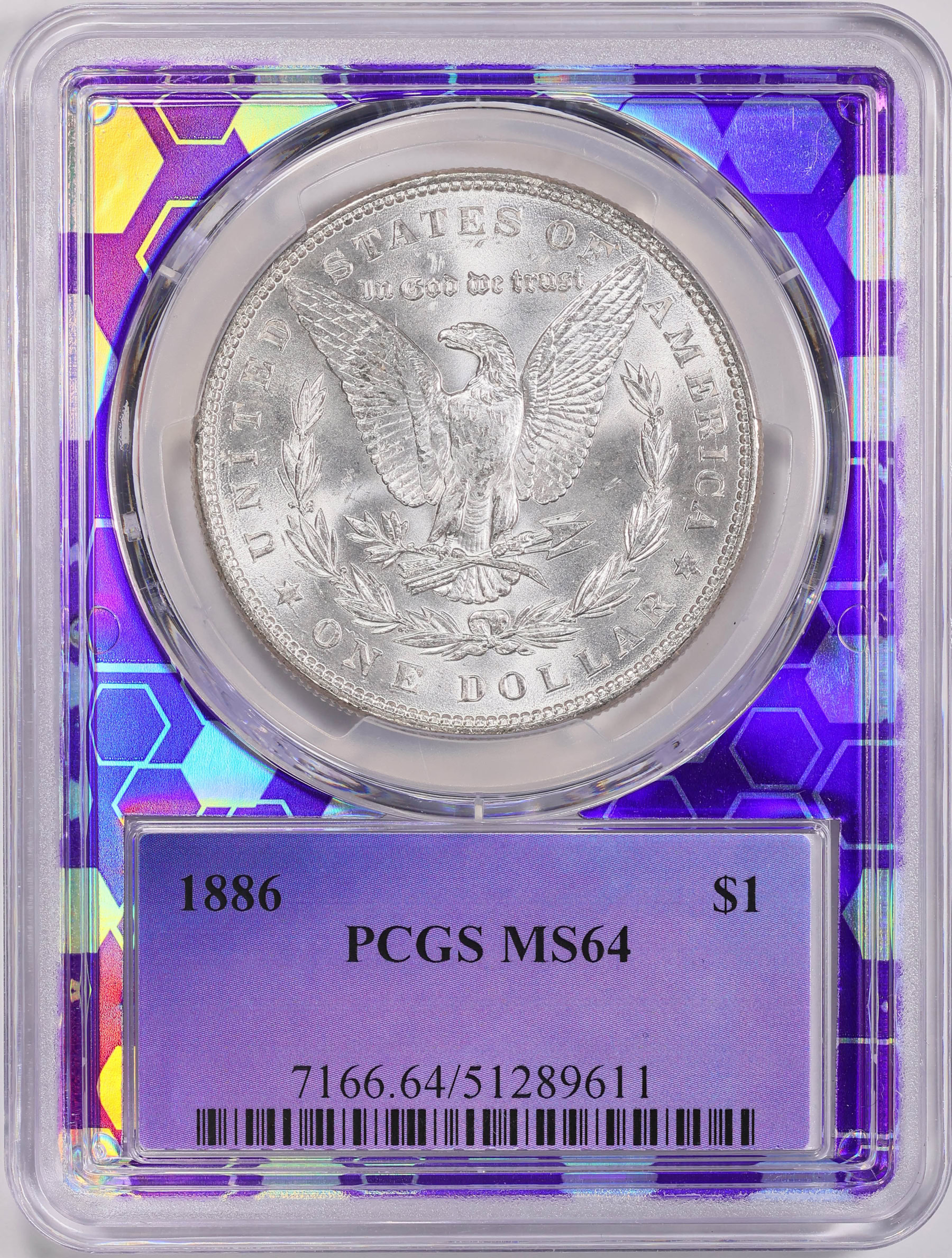 1886 Morgan Silver Dollar PCGS MS-64 (Holographic Bee Frame Holder) (Item 1803600 ...