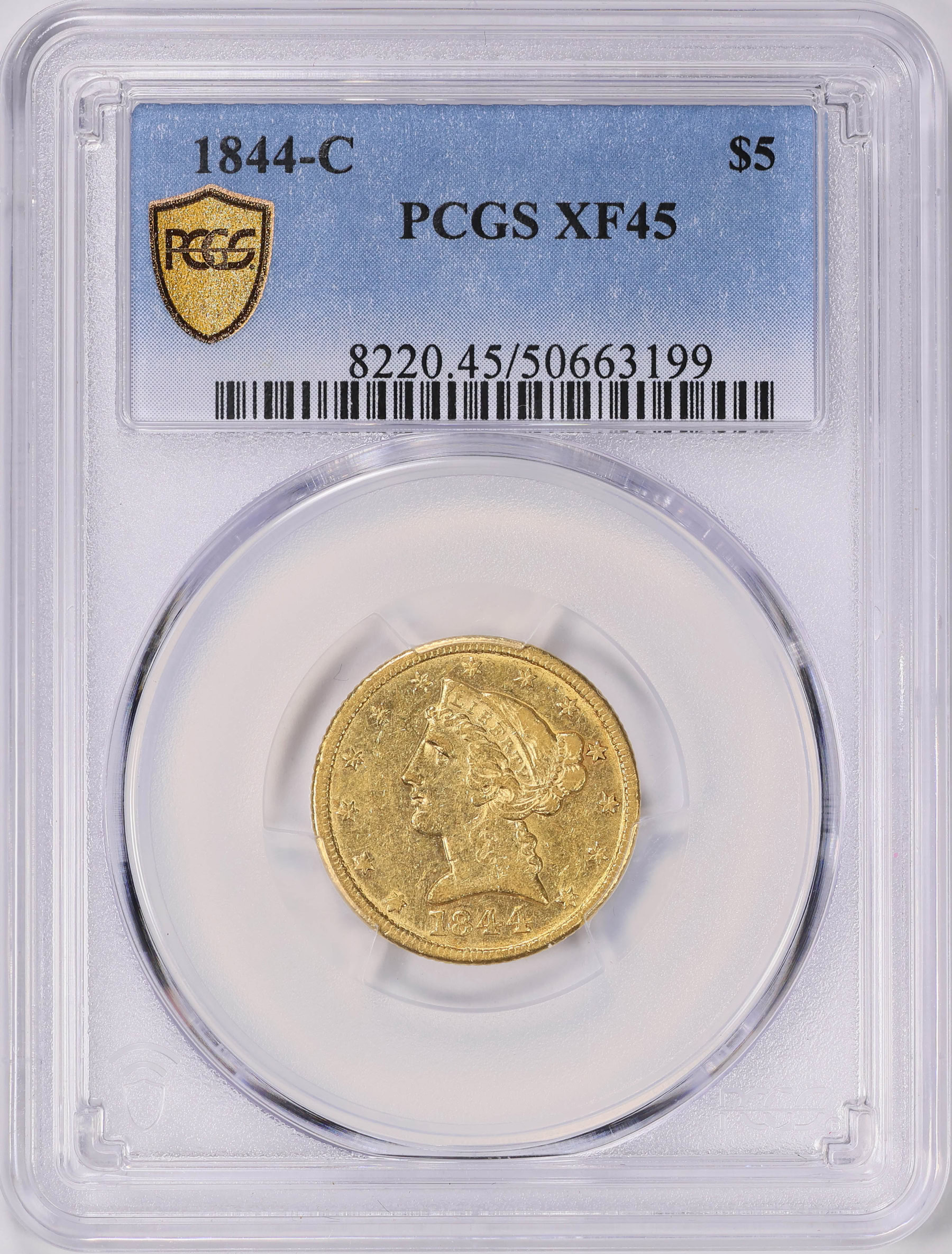 1844-C Liberty Gold Half Eagle PCGS XF-45 (Item 1803606) | GreatCollections Coin Auctions