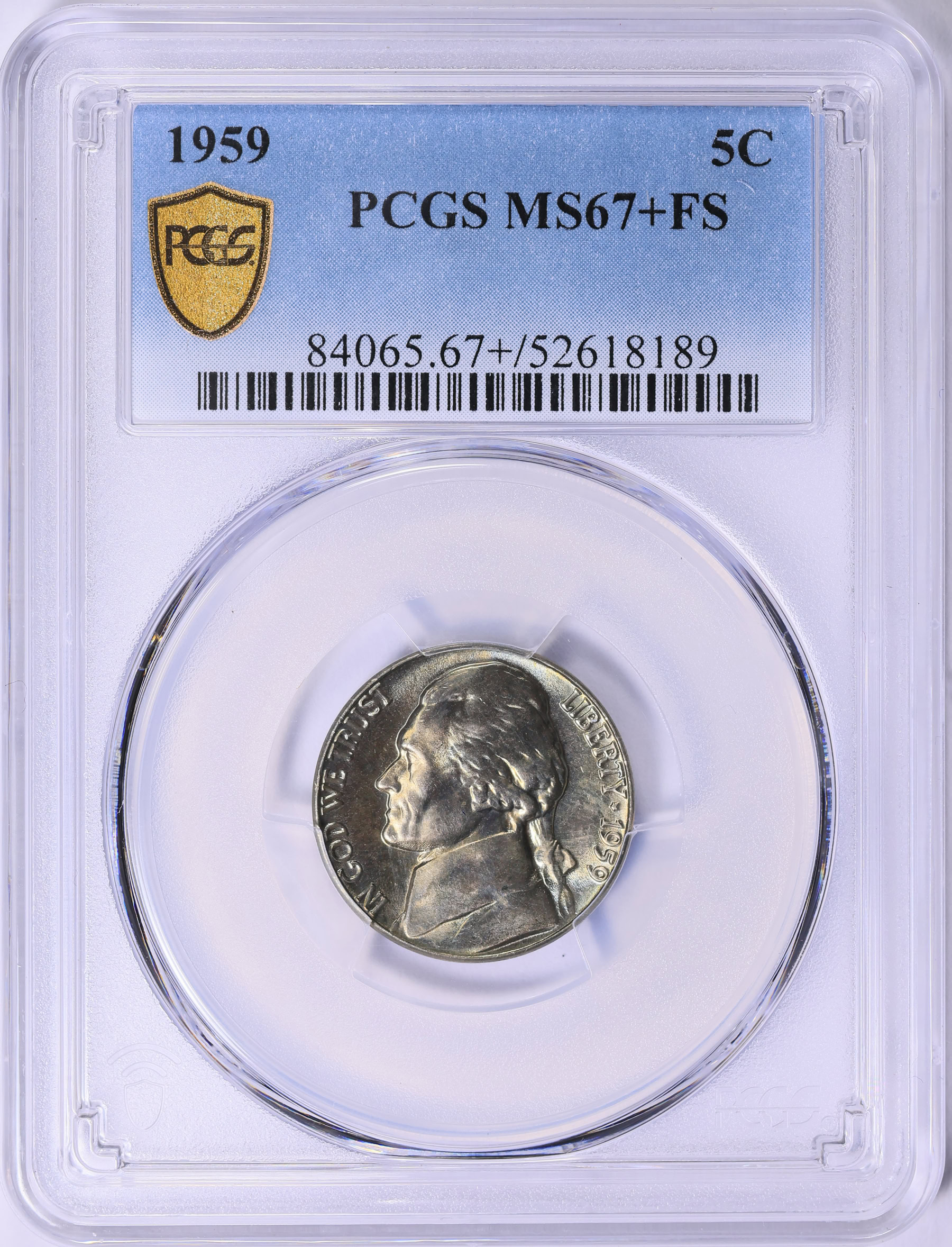 1959 Jefferson Nickel PCGS MS-67+ FS (Toned) (Item 1803758 ...