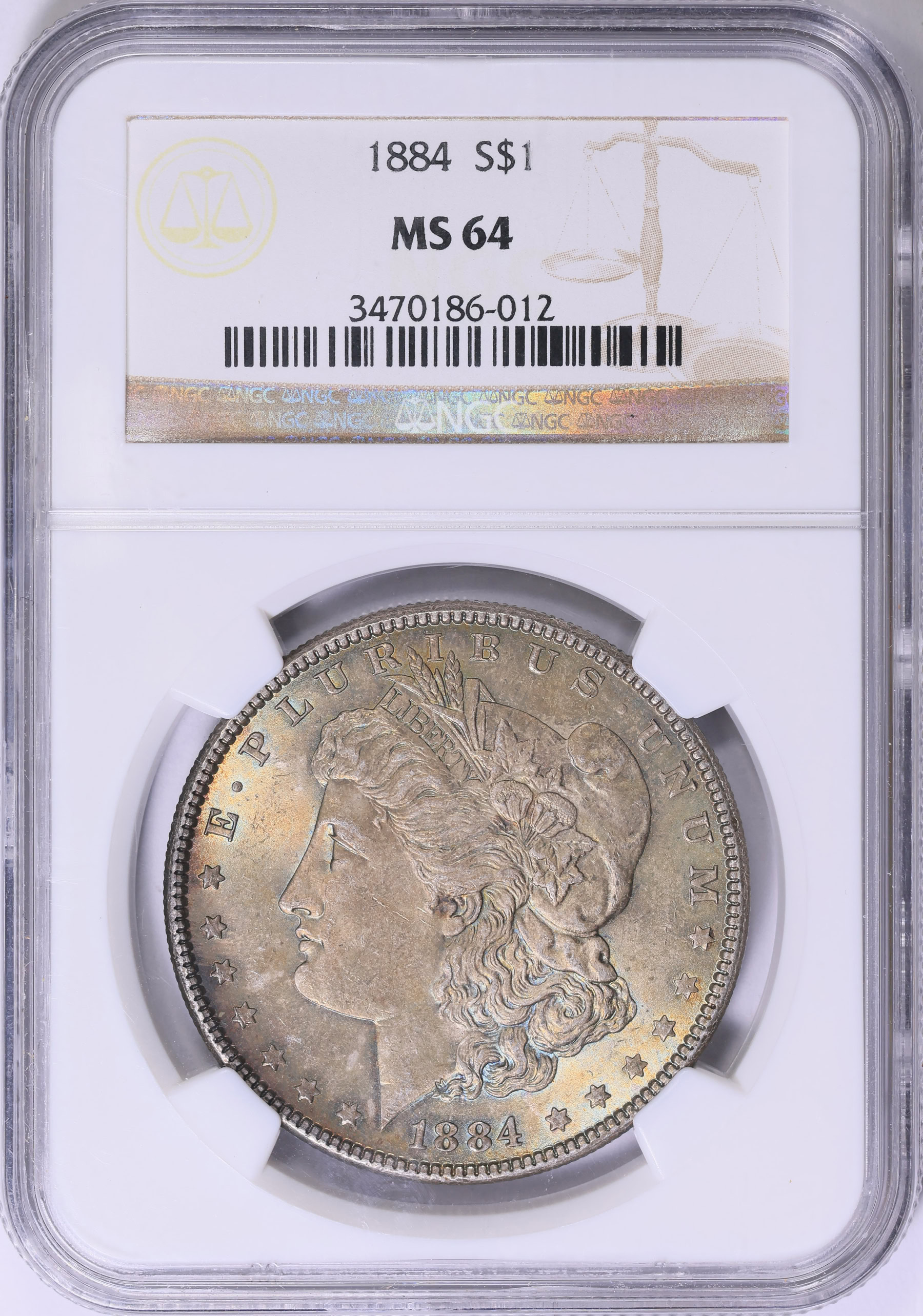 1884 Morgan Silver Dollar NGC MS-64 (Toned) (Item 1803786) | GreatCollections Coin Auctions