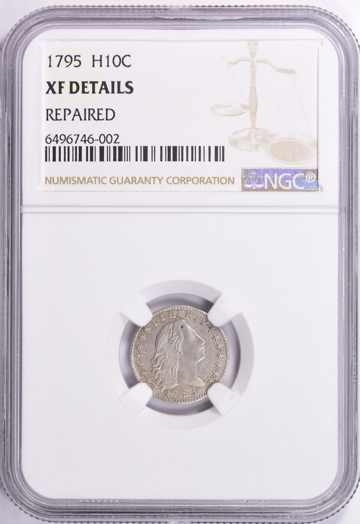 1795 Flowing Hair Half Dime NGC XF Details (Item 1803813) | GreatCollections Coin Auctions