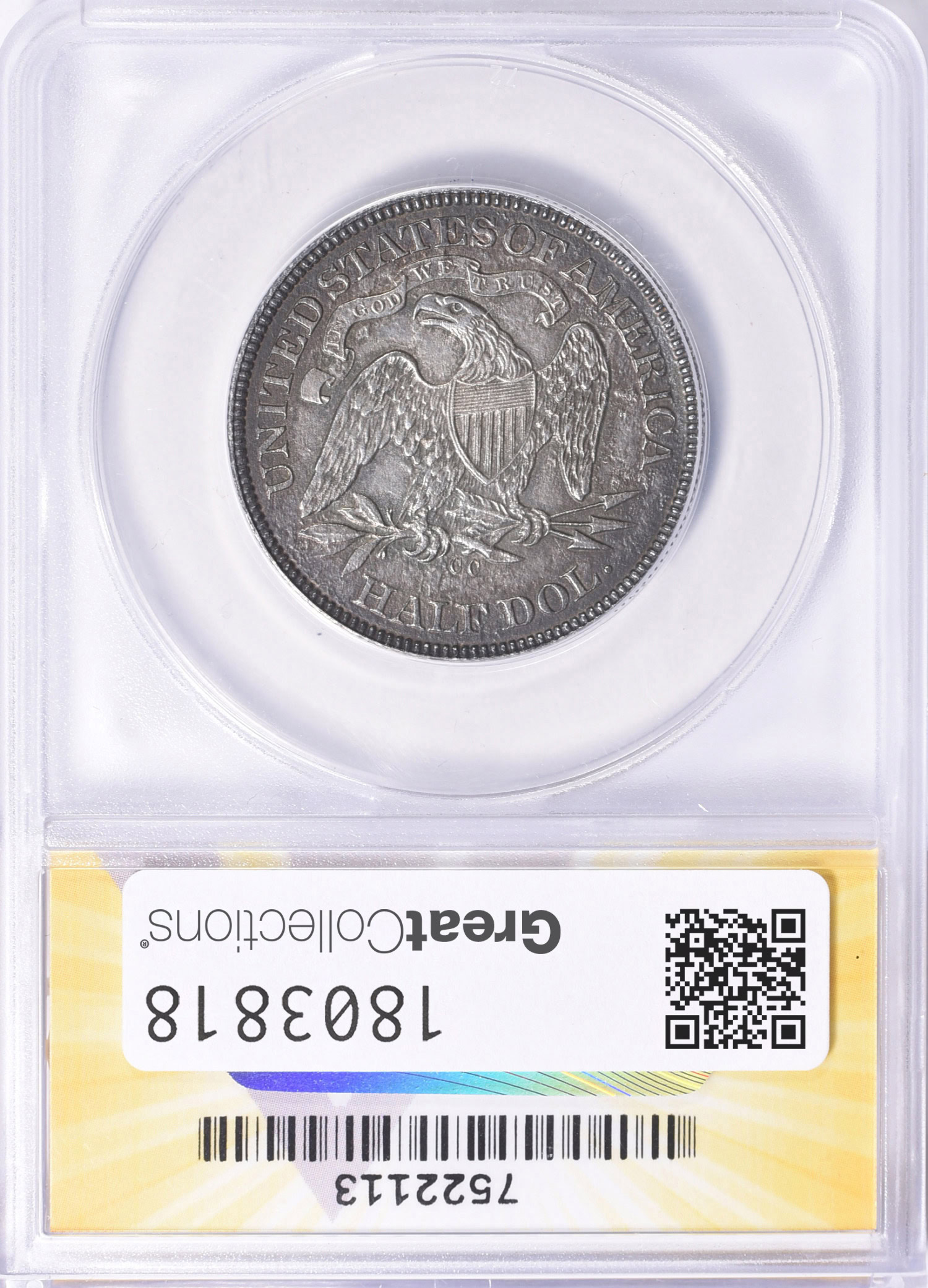 1870-CC Seated Liberty Half Dollar ANACS XF-40 Details (Item 1803818) | GreatCollections Coin ...