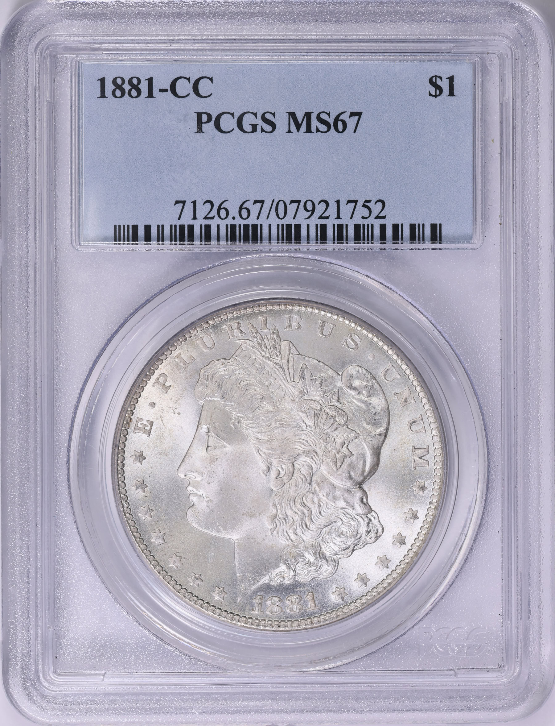 1881-CC Morgan Silver Dollar PCGS MS-67 (Item 1803847) | GreatCollections Coin Auctions