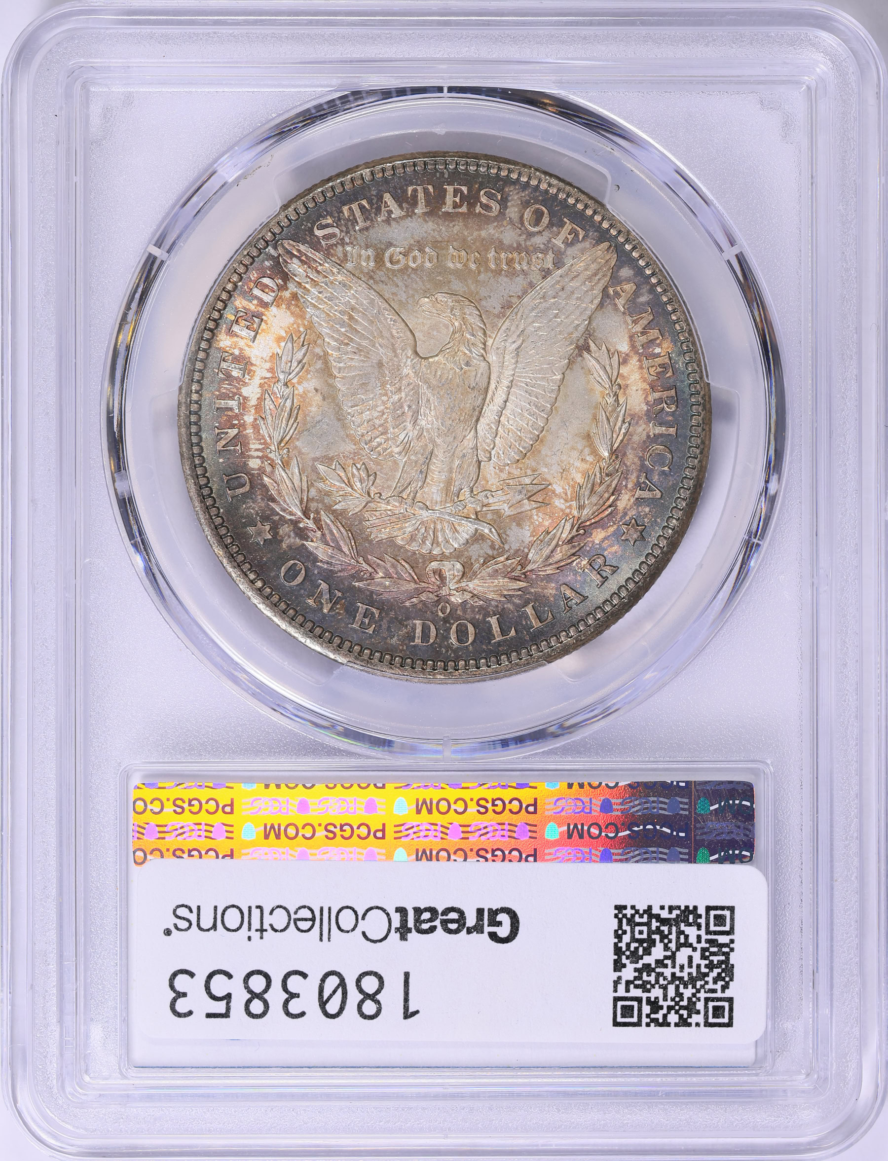 1898-O Morgan Silver Dollar PCGS MS-66+ (Toned) (Item 1803853) | GreatCollections Coin Auctions