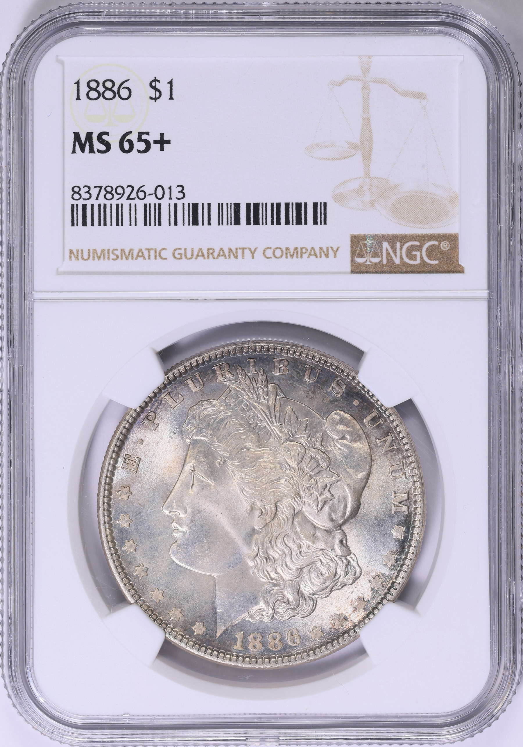 1886 Morgan Silver Dollar NGC MS-65+ (Toned) (Item 1803855) | GreatCollections Coin Auctions