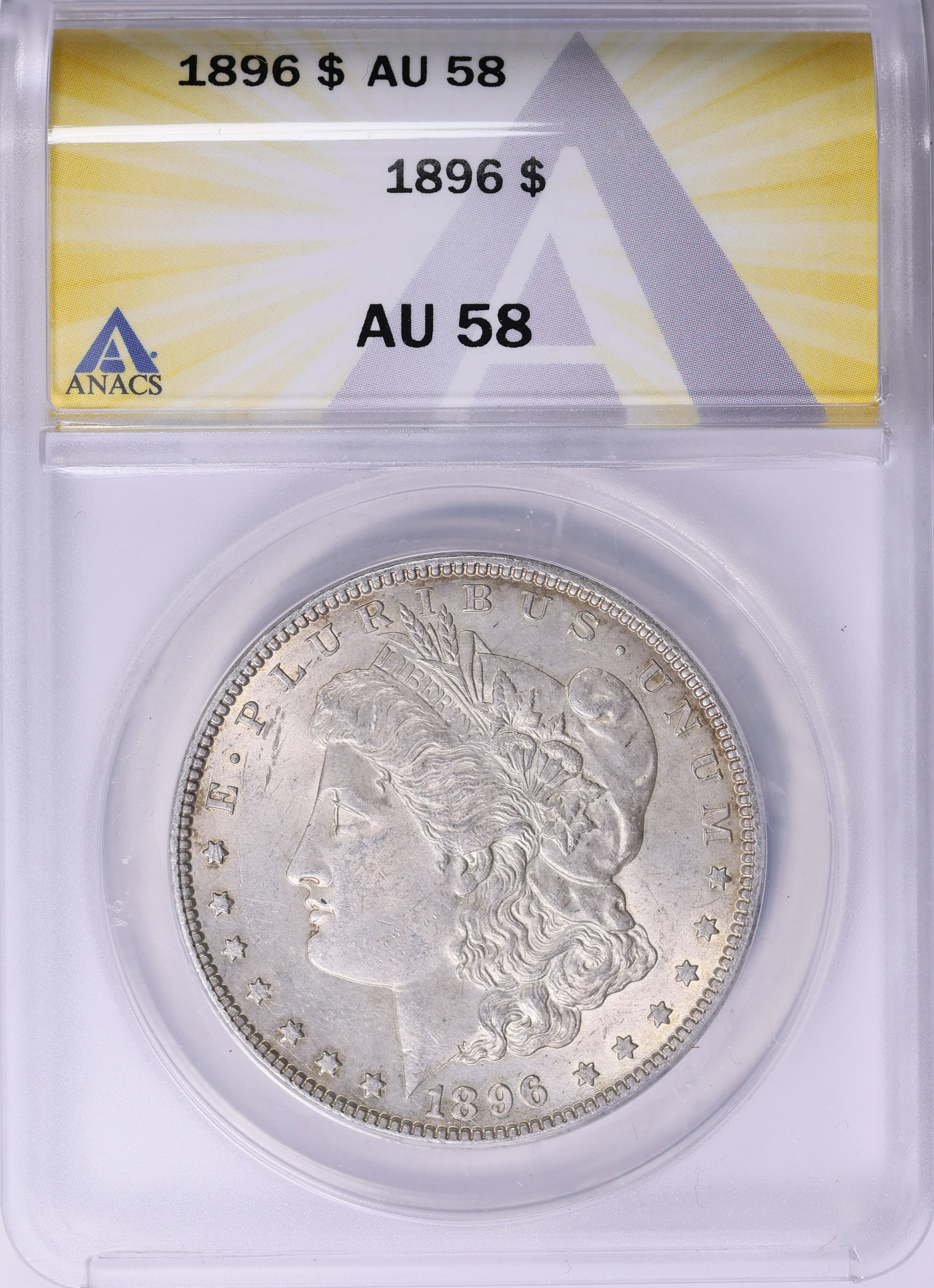 1896 Morgan Silver Dollar ANACS AU-58 (Item 1803917) | GreatCollections Coin Auctions