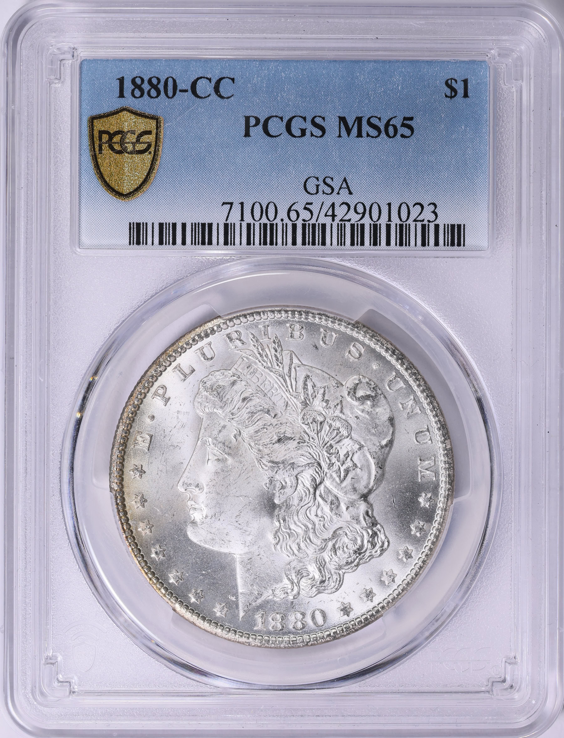 1880-CC Morgan Silver Dollar PCGS MS-65 (GSA) (Toned) (Item 1804015) | GreatCollections Coin ...