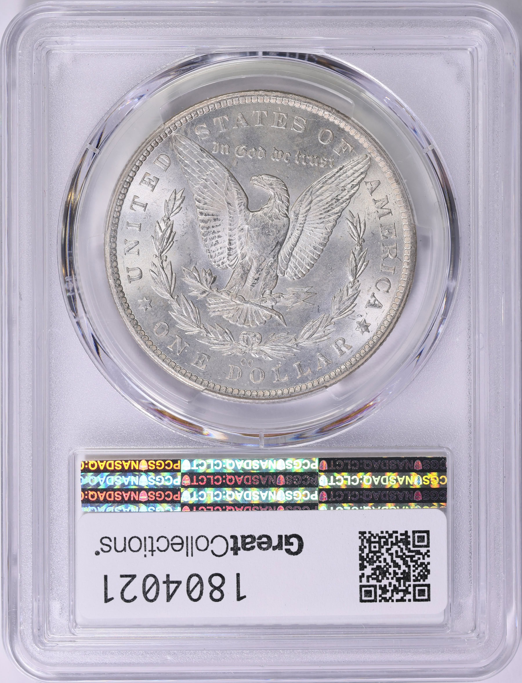 1882-CC Morgan Silver Dollar PCGS MS-65 (CAC Green) (GSA) (Item 1804021) | GreatCollections Coin ...