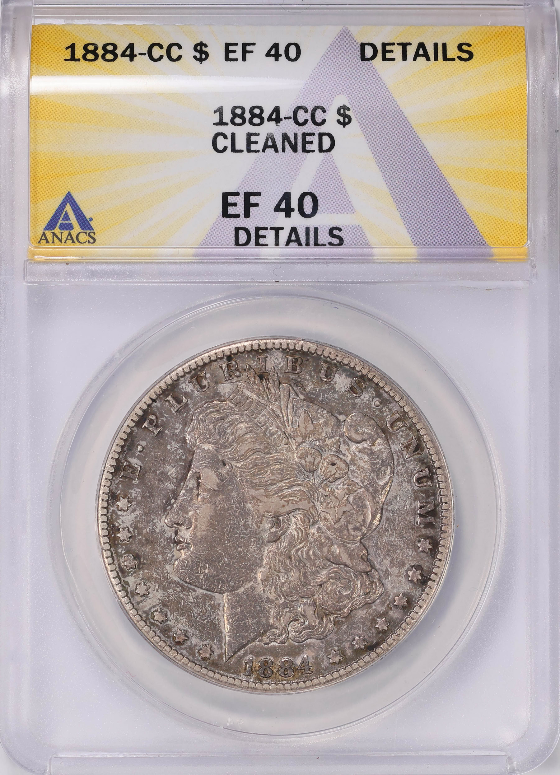 1884-CC Morgan Silver Dollar ANACS XF-40 Details (Item 1804031) | GreatCollections Coin Auctions