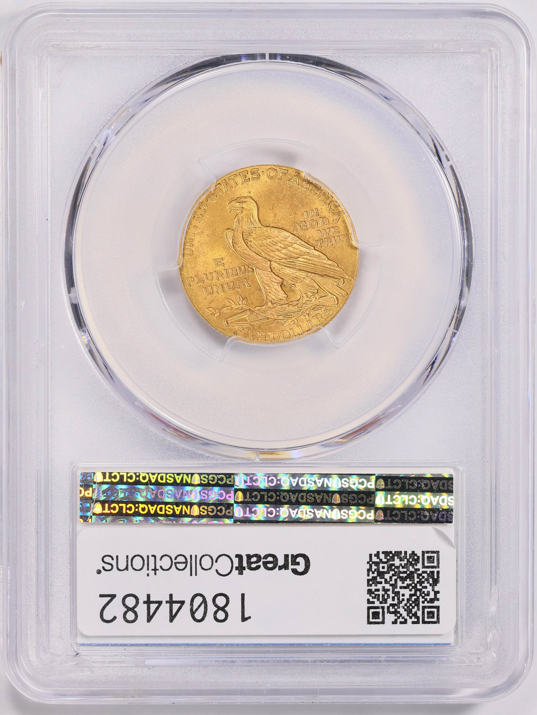 1913 Indian Gold Half Eagle PCGS MS-64 (CAC Green) (Item 1804482) | GreatCollections Coin Auctions
