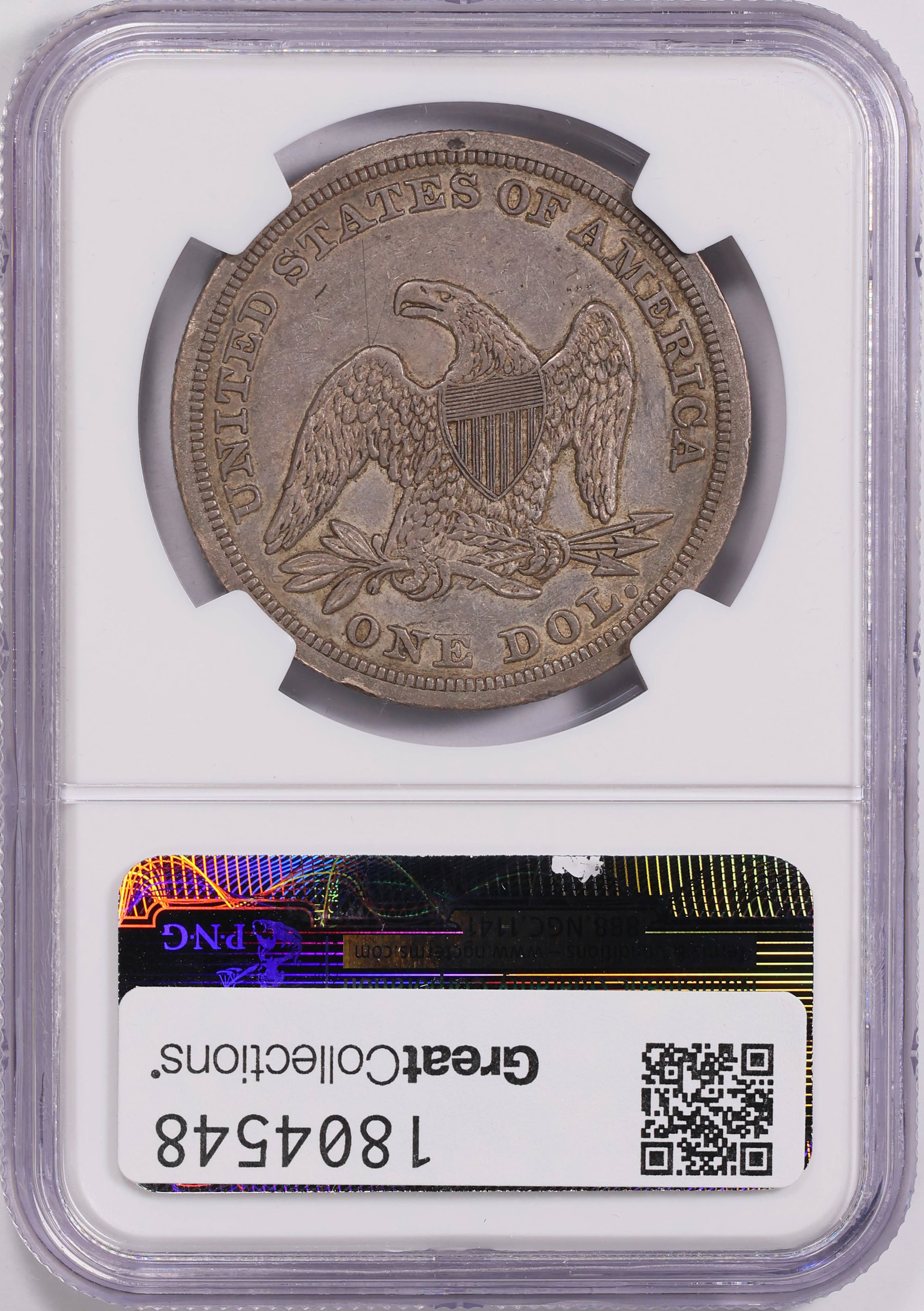 1847 Seated Liberty Silver Dollar NGC AU-53 (Item 1804548) | GreatCollections Coin Auctions