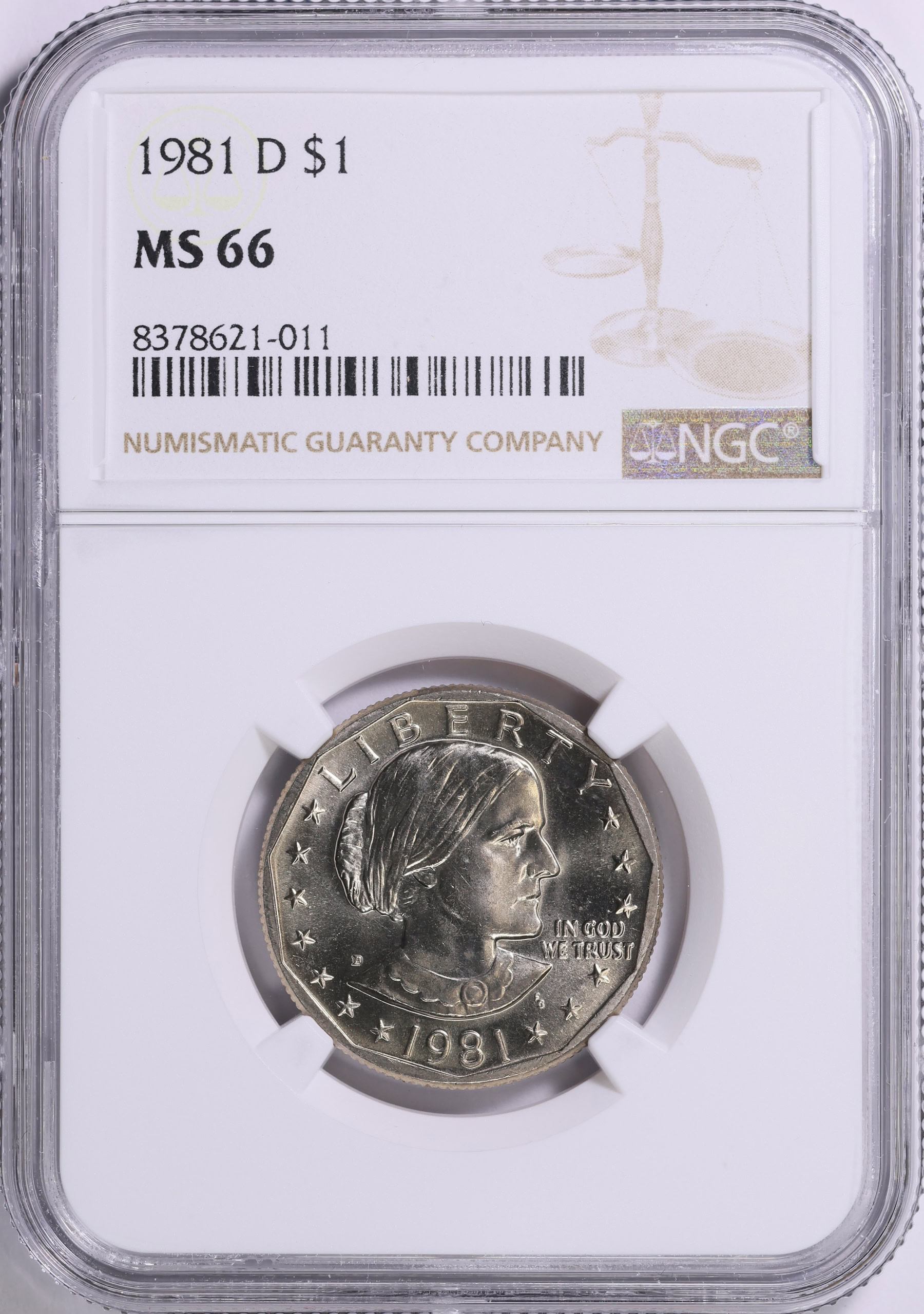 1981-D Susan B. Anthony Dollar NGC MS-66 (Item 1804564) | GreatCollections Coin Auctions