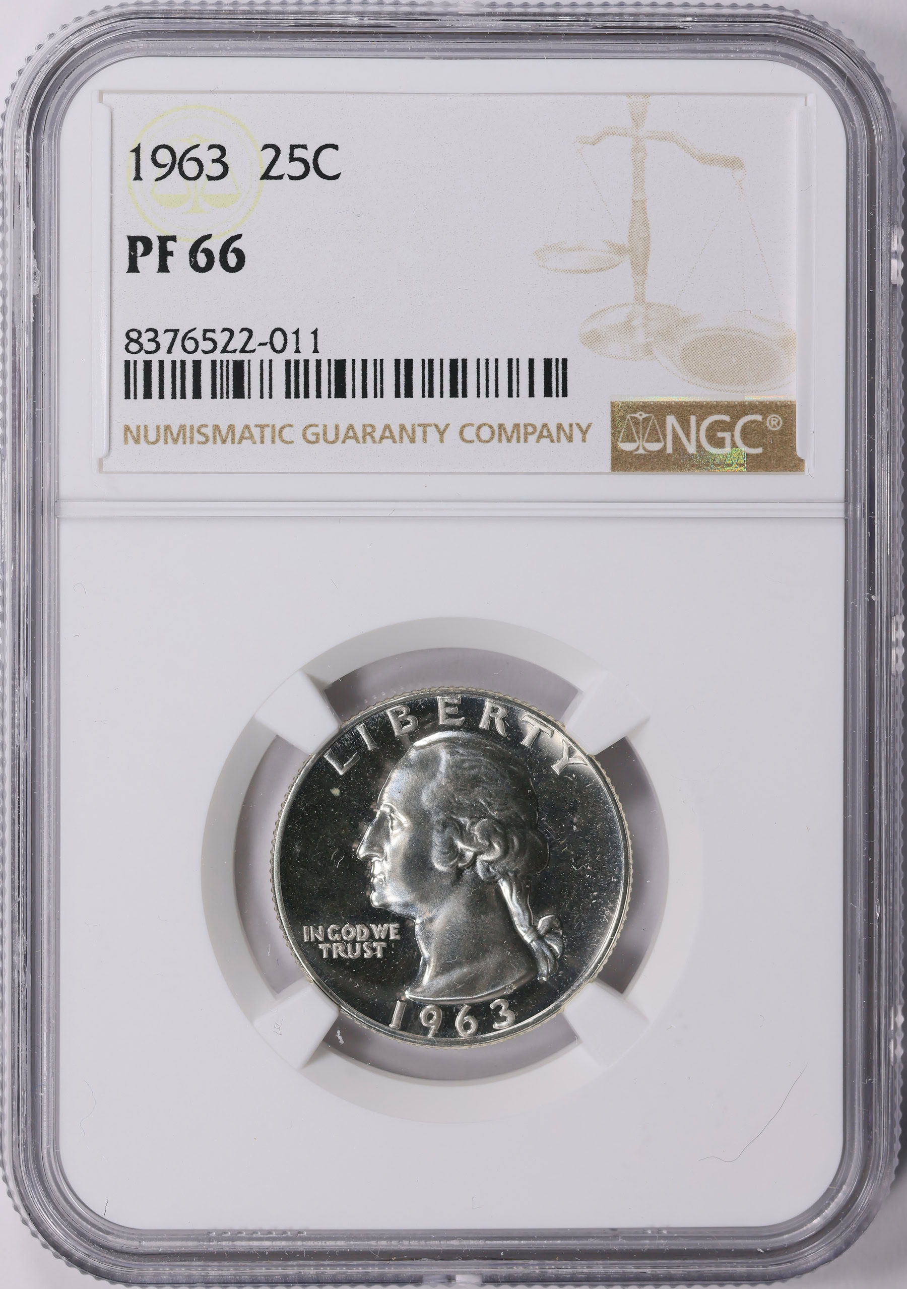 1963 Washington Quarter NGC Proof-66 (Item 1804580) | GreatCollections ...