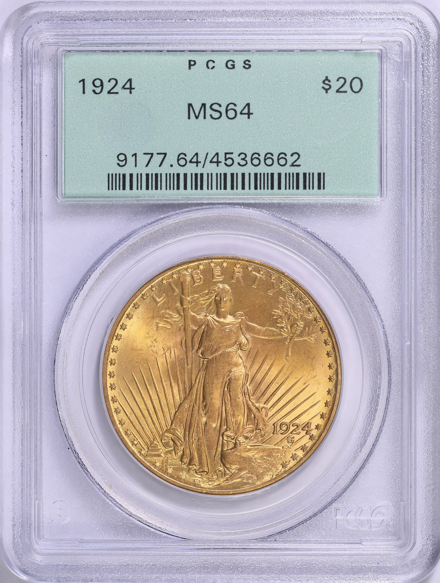 1924 Saint-Gaudens Gold Double Eagle PCGS MS-64 OGH (Item 1804620) | GreatCollections Coin Auctions