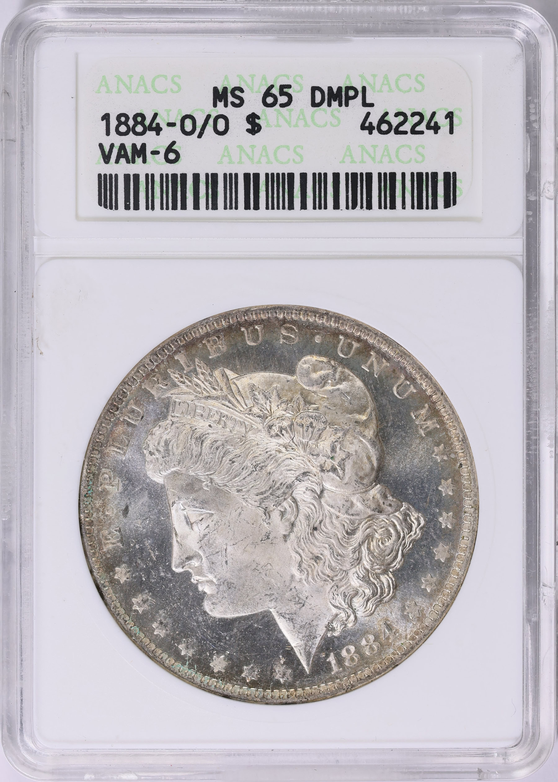 1884-O/O Morgan Silver Dollar VAM-6 ANACS MS-65 DMPL OH (Toned) (Item 1804664 ...
