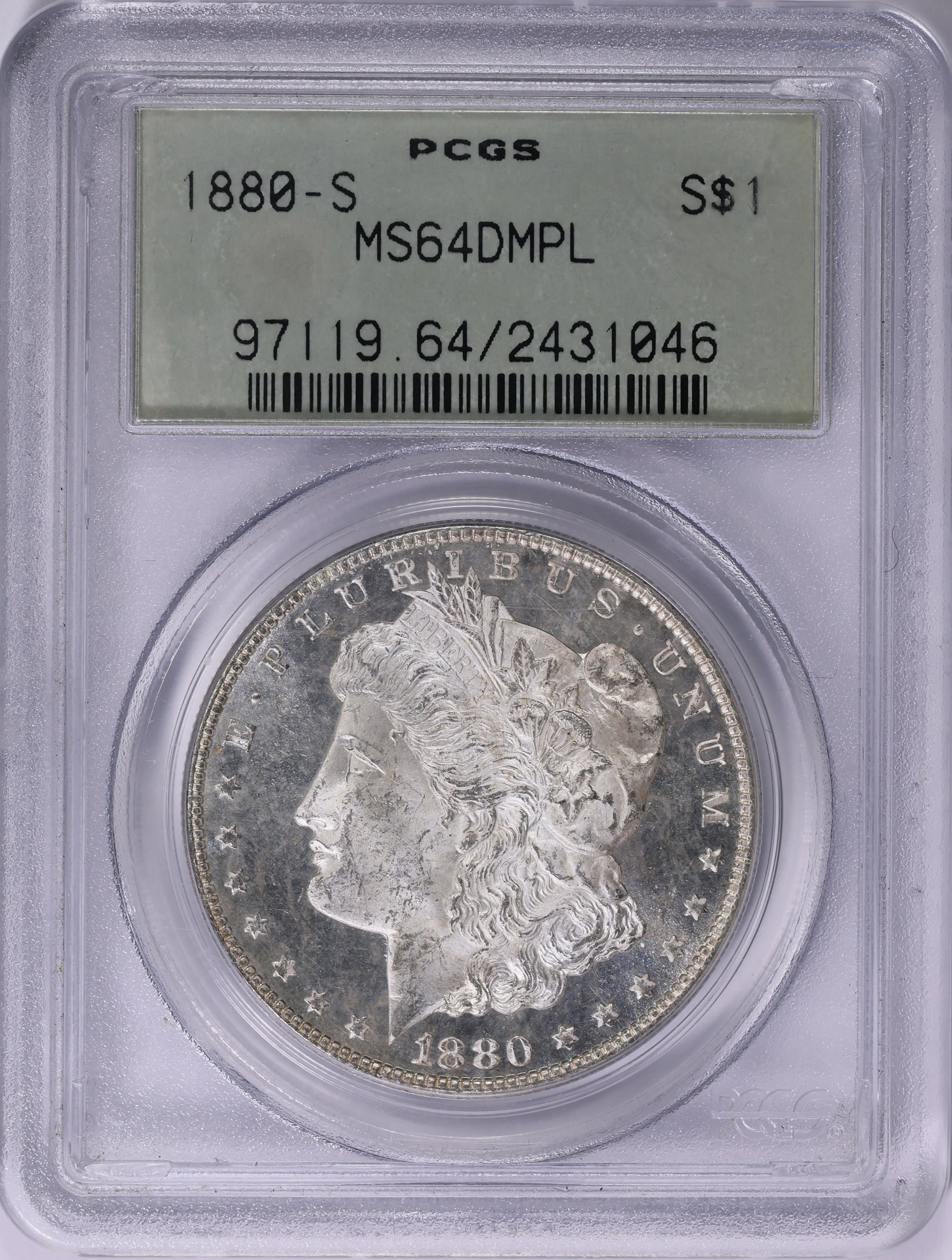 1880-S Morgan Silver Dollar PCGS MS-64 DMPL OGH (VSS VAM-70) (Item 1804717) | GreatCollections ...