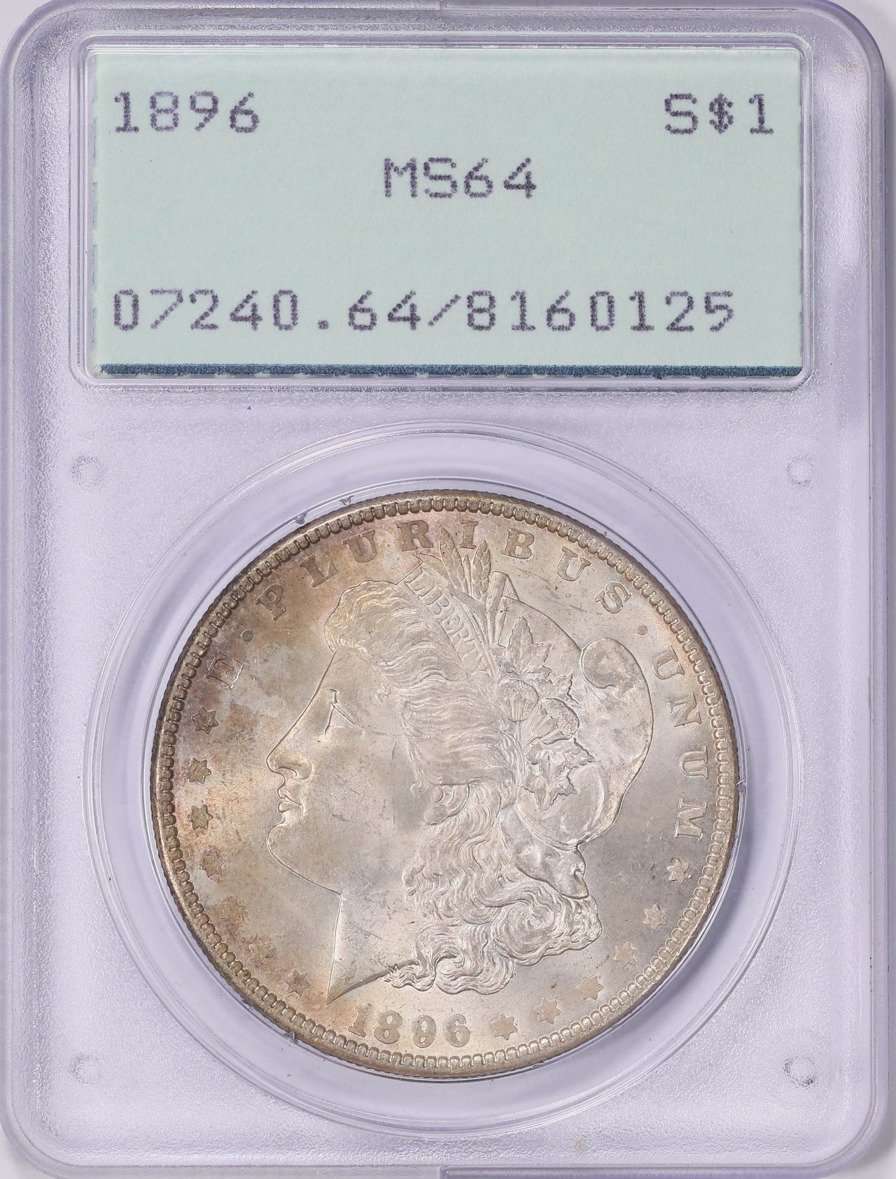 1896 Morgan Silver Dollar PCGS MS-64 OGH (1st Gen) (Item 1804913 ...