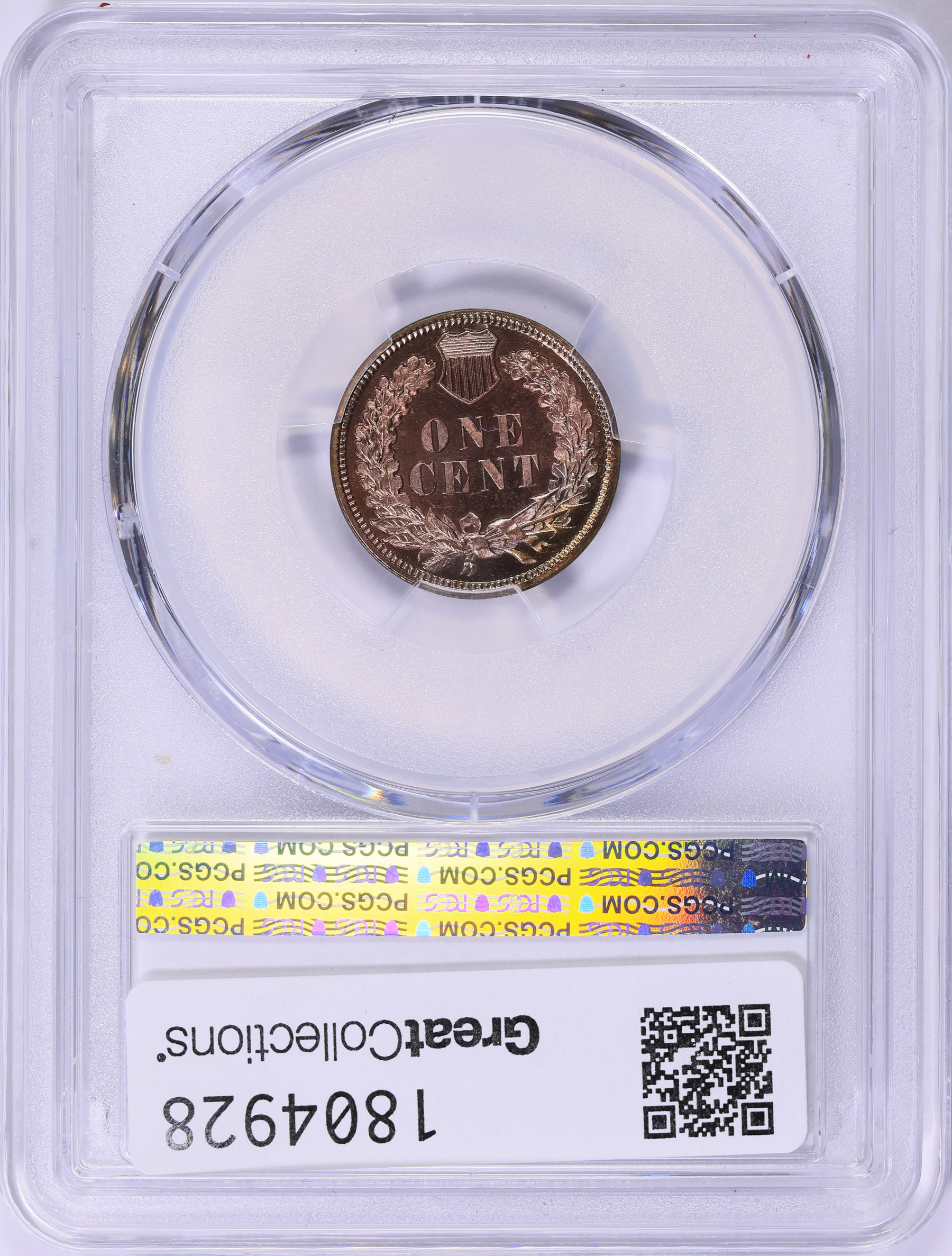 1881 Indian Cent PCGS Proof-65 RB (Toned) (Item 1804928) | GreatCollections Coin Auctions