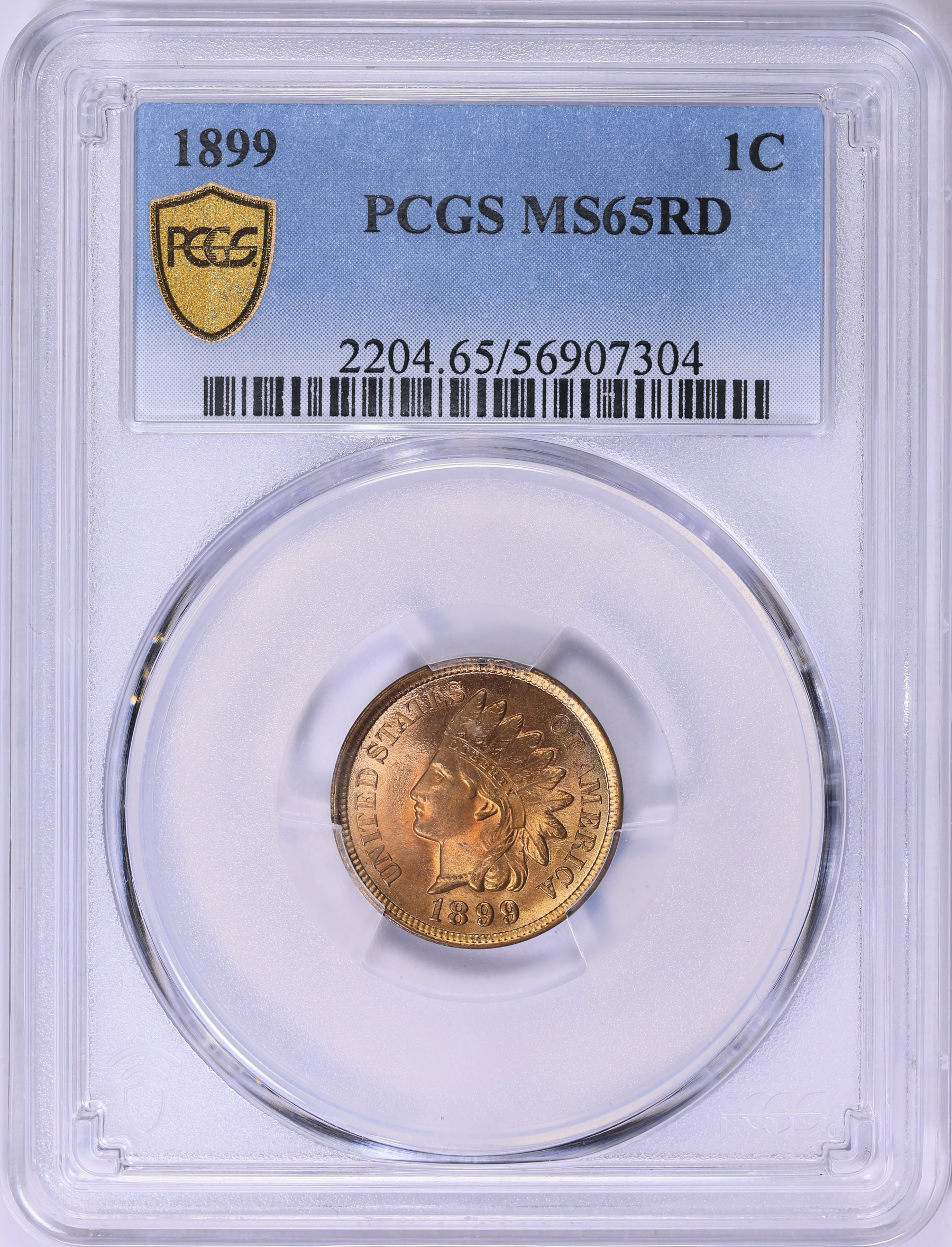 1899 Indian Cent PCGS MS-65 RD (Item 1804930) | GreatCollections Coin ...