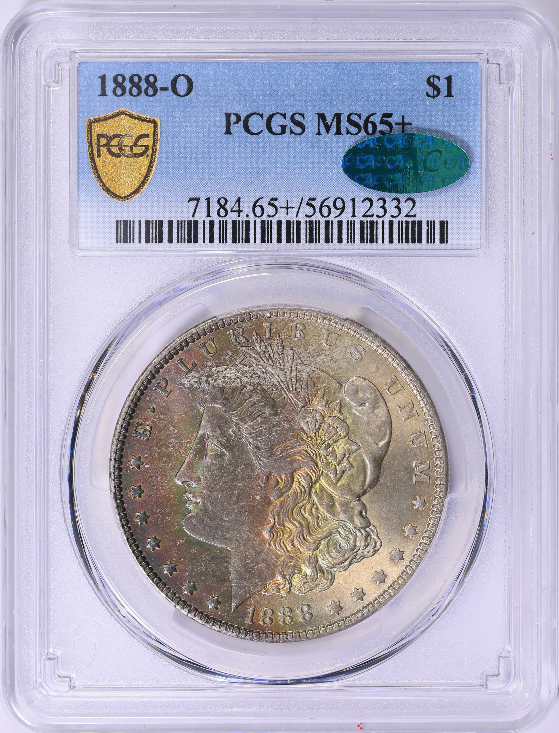 1888-O Morgan Silver Dollar PCGS MS-65+ (CAC Green) (Toned) (Item 1804984) | GreatCollections ...