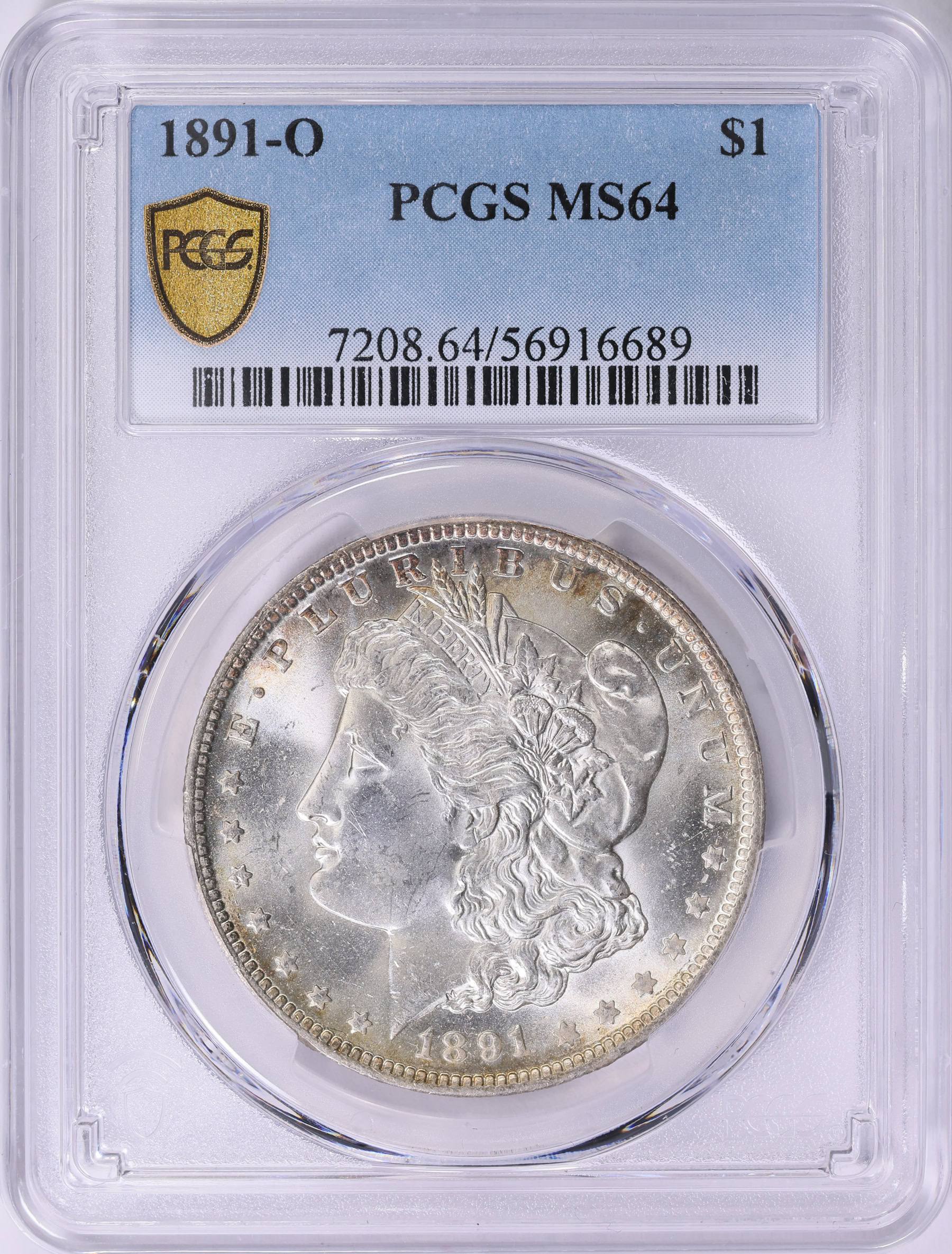 1891-O Morgan Silver Dollar PCGS MS-64 (Toned) (Item 1804988) | GreatCollections Coin Auctions
