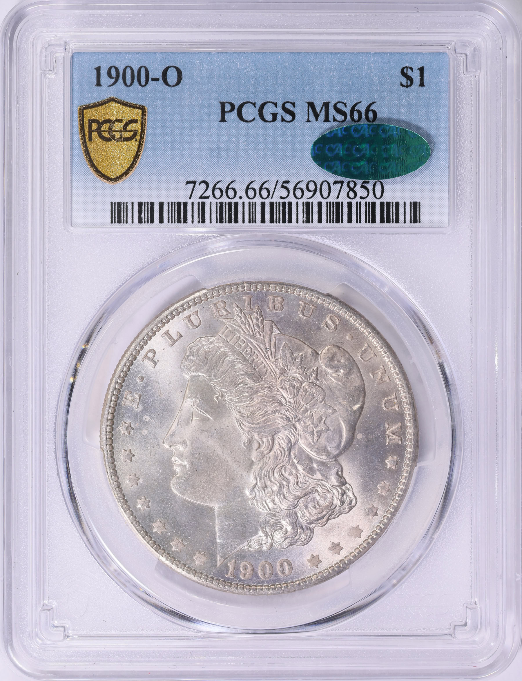1900-O Morgan Silver Dollar PCGS MS-66 (CAC Green) (Item 1804993) | GreatCollections Coin Auctions
