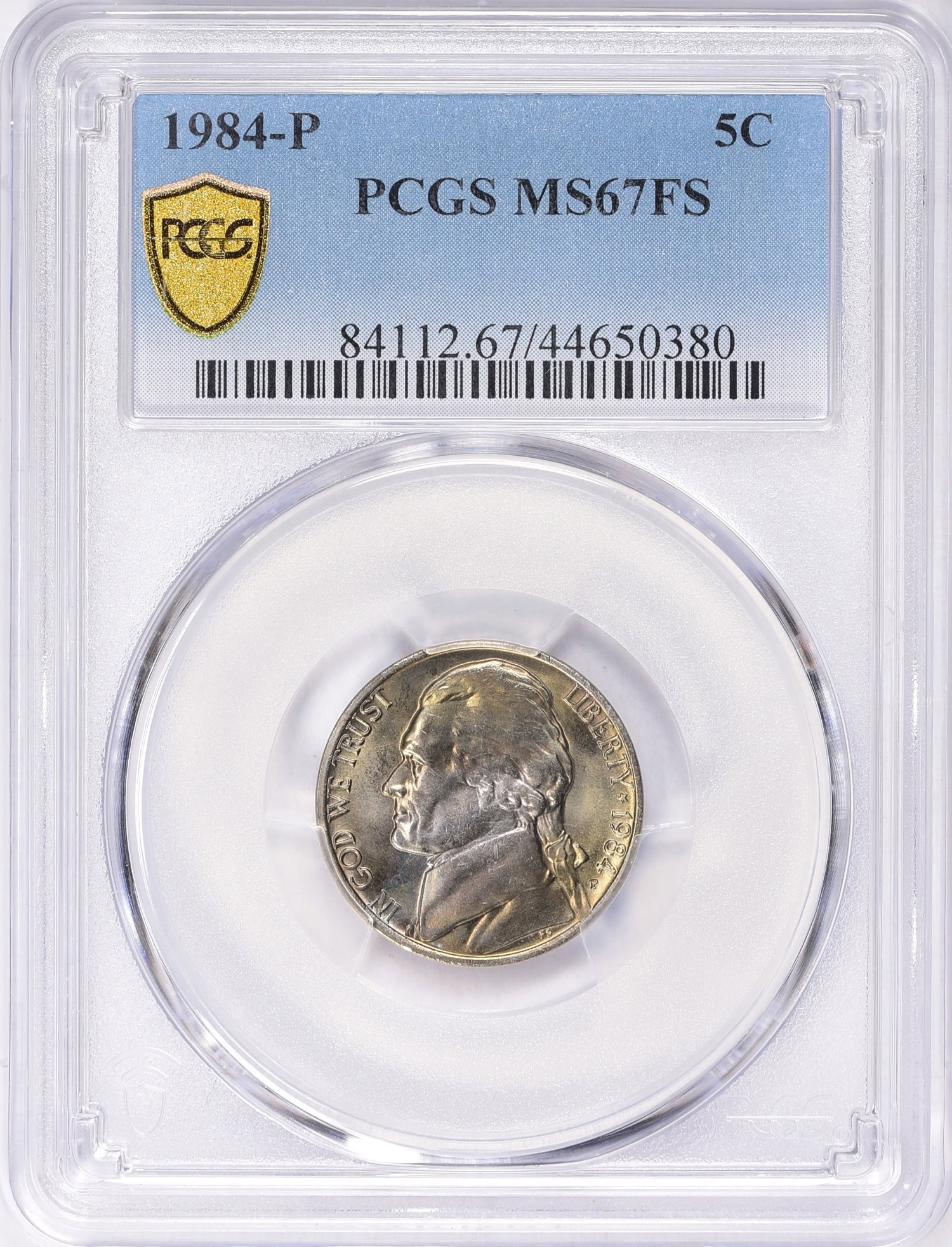 1984-P Jefferson Nickel PCGS MS-67 FS (Toned) (Item 1805042 ...