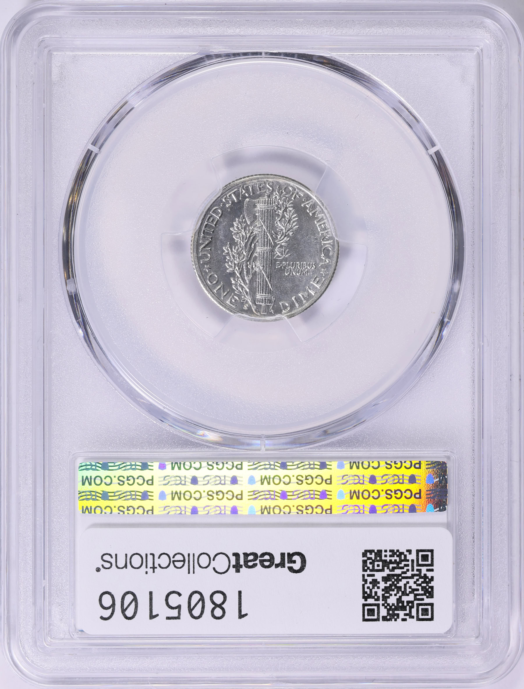 1945-S Mercury Dime PCGS MS-67+ FB PL (Item 1805106) | GreatCollections Coin Auctions