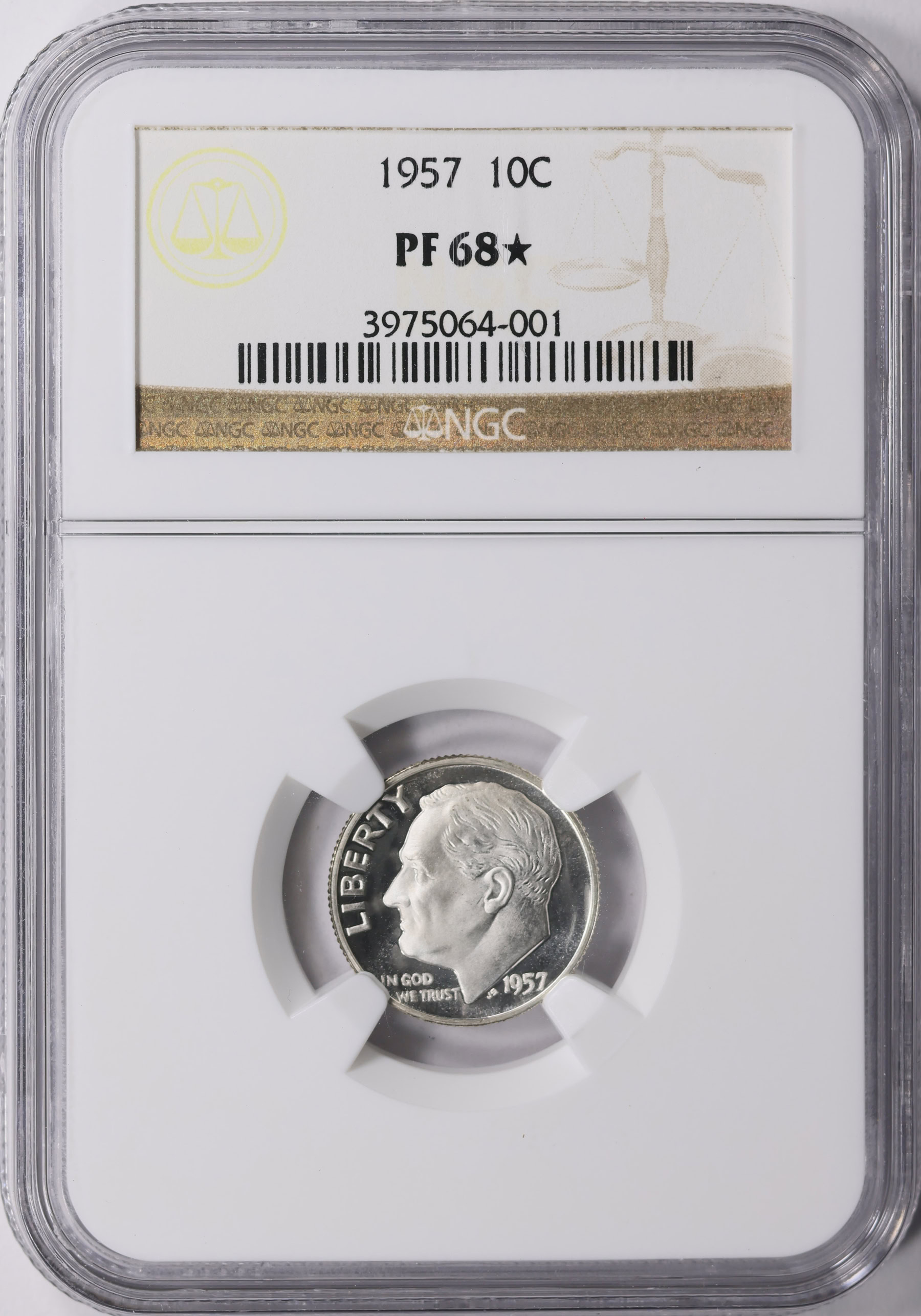 1957 Roosevelt Dime NGC Proof-68 ★ (Item 1805280) | GreatCollections ...