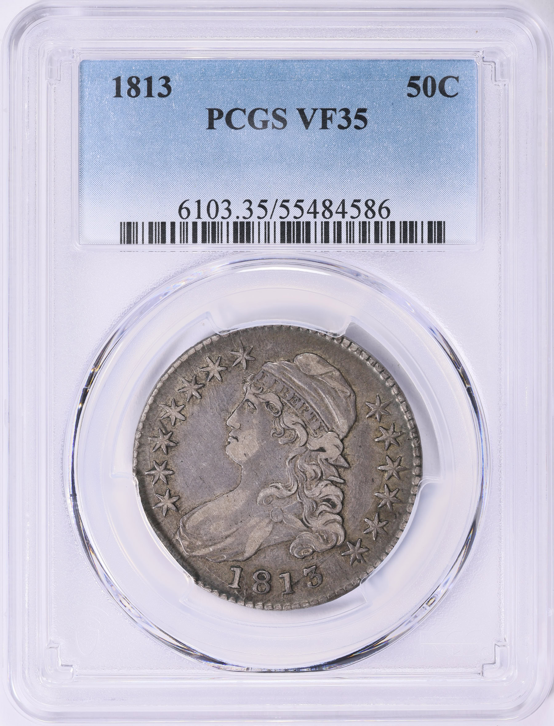1813 Capped Bust Half Dollar PCGS VF-35 (Item 1805285) | GreatCollections Coin Auctions
