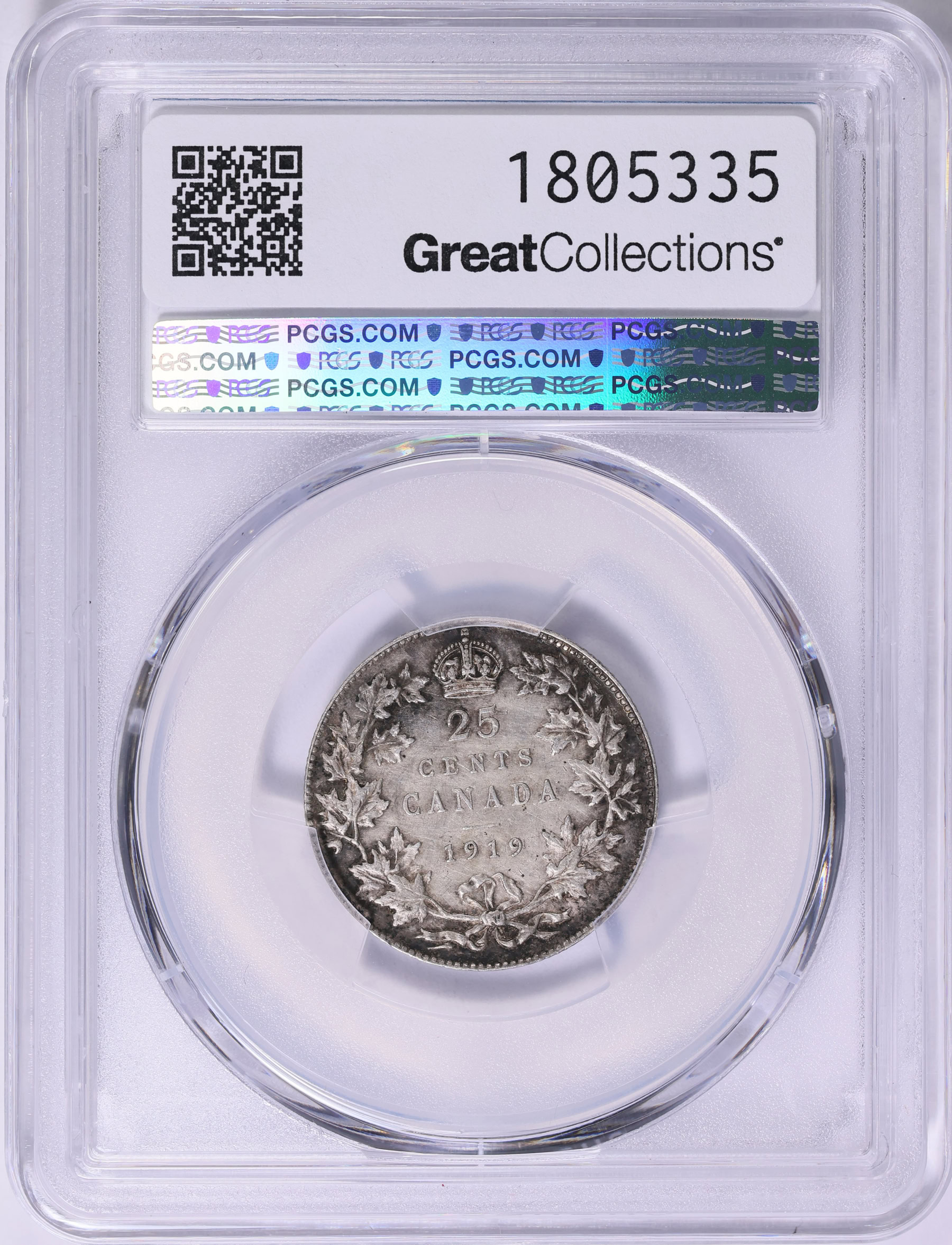 Canada 1919 Silver 25 Cents KM-24 PCGS Genuine AU Details (Item 1805335 ...