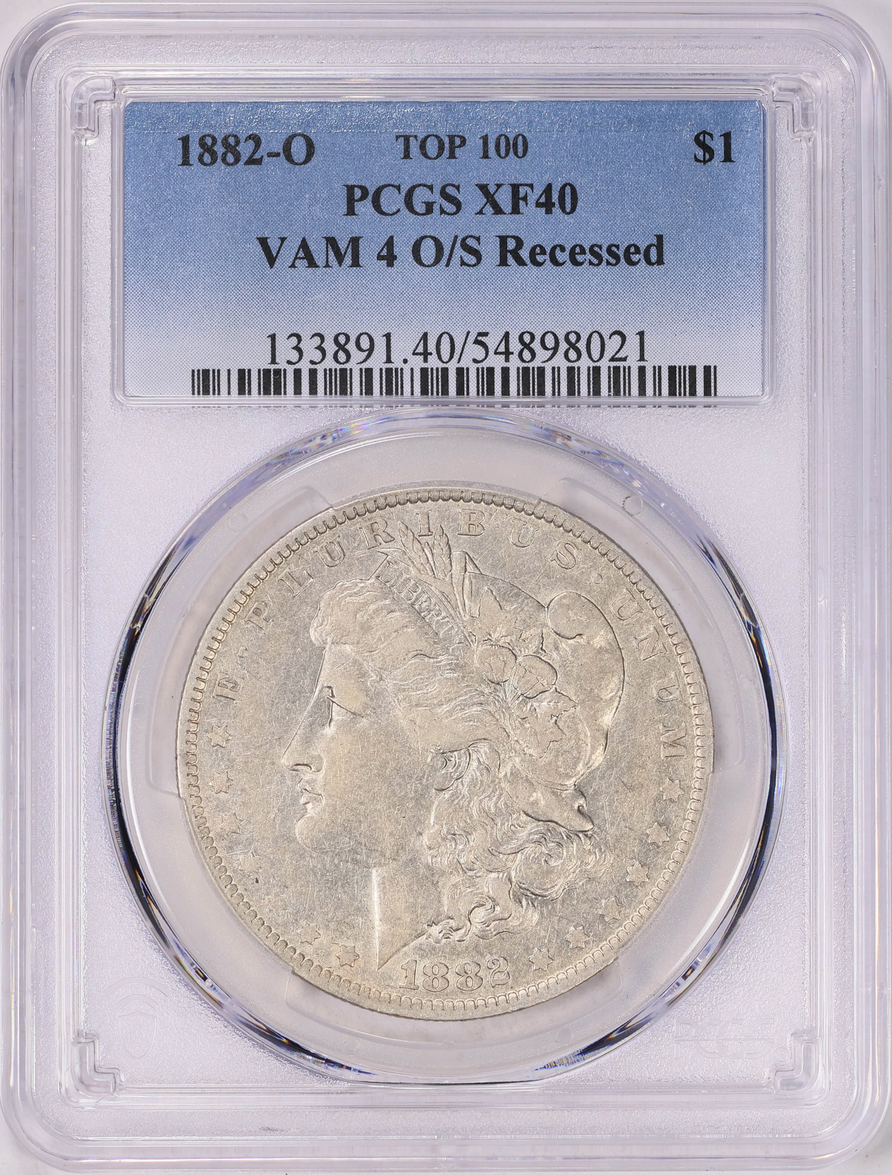 1882-O/S Morgan Silver Dollar O/S Recessed VAM-4 Top 100 PCGS XF-40 (Item 1805847 ...