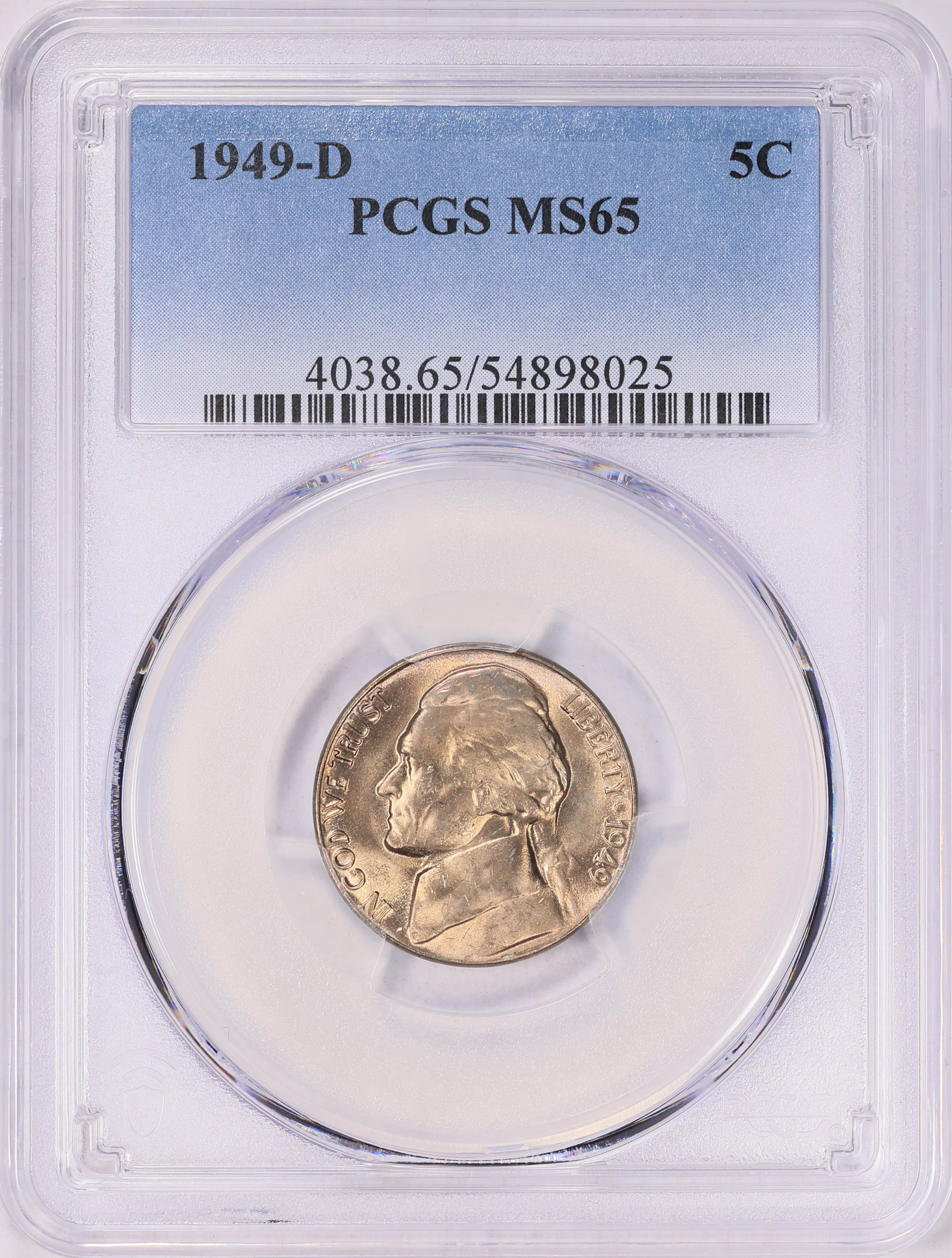 1949-D Jefferson Nickel PCGS MS-65 (Item 1805851) | GreatCollections ...