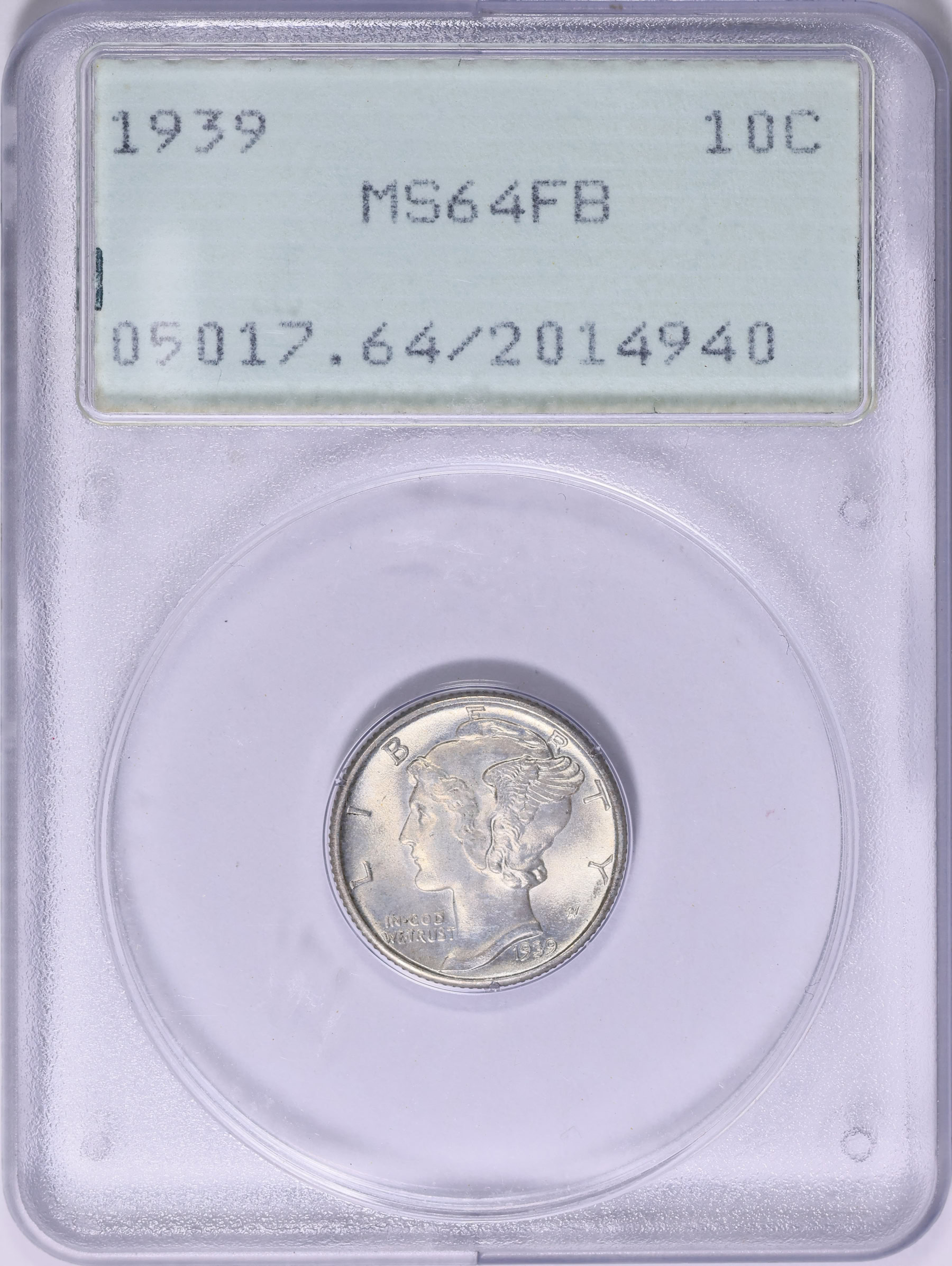 1939 Mercury Dime PCGS MS-64 FB OGH (1st Gen) (Item 1806148 ...