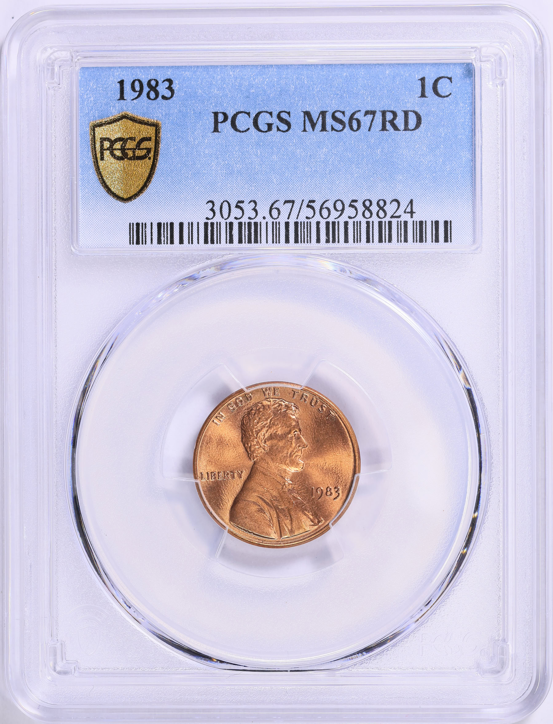 1983 Lincoln Cent PCGS MS-67 RD (Item 1806186) | GreatCollections Coin Auctions