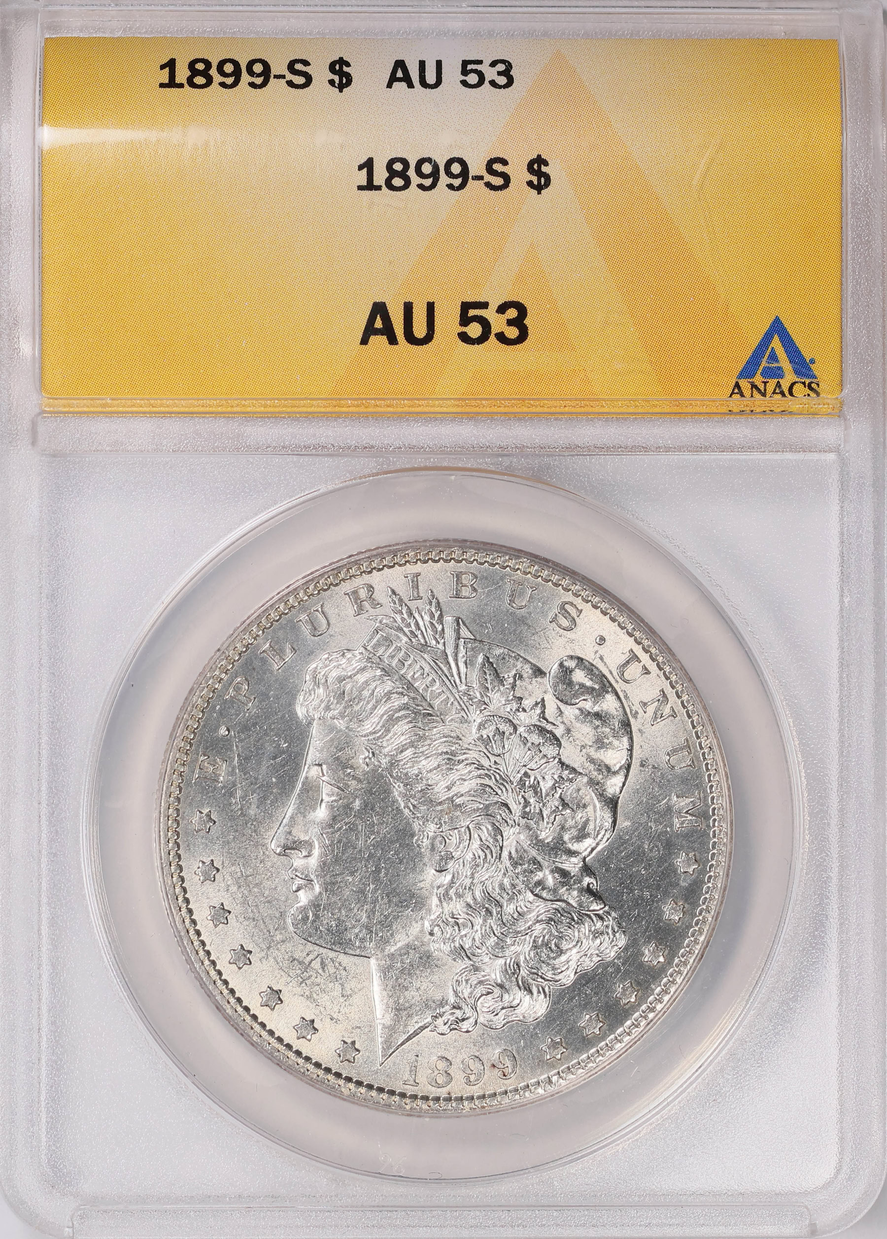 1899-S Morgan Silver Dollar ANACS AU-53 (Item 1806208 ...