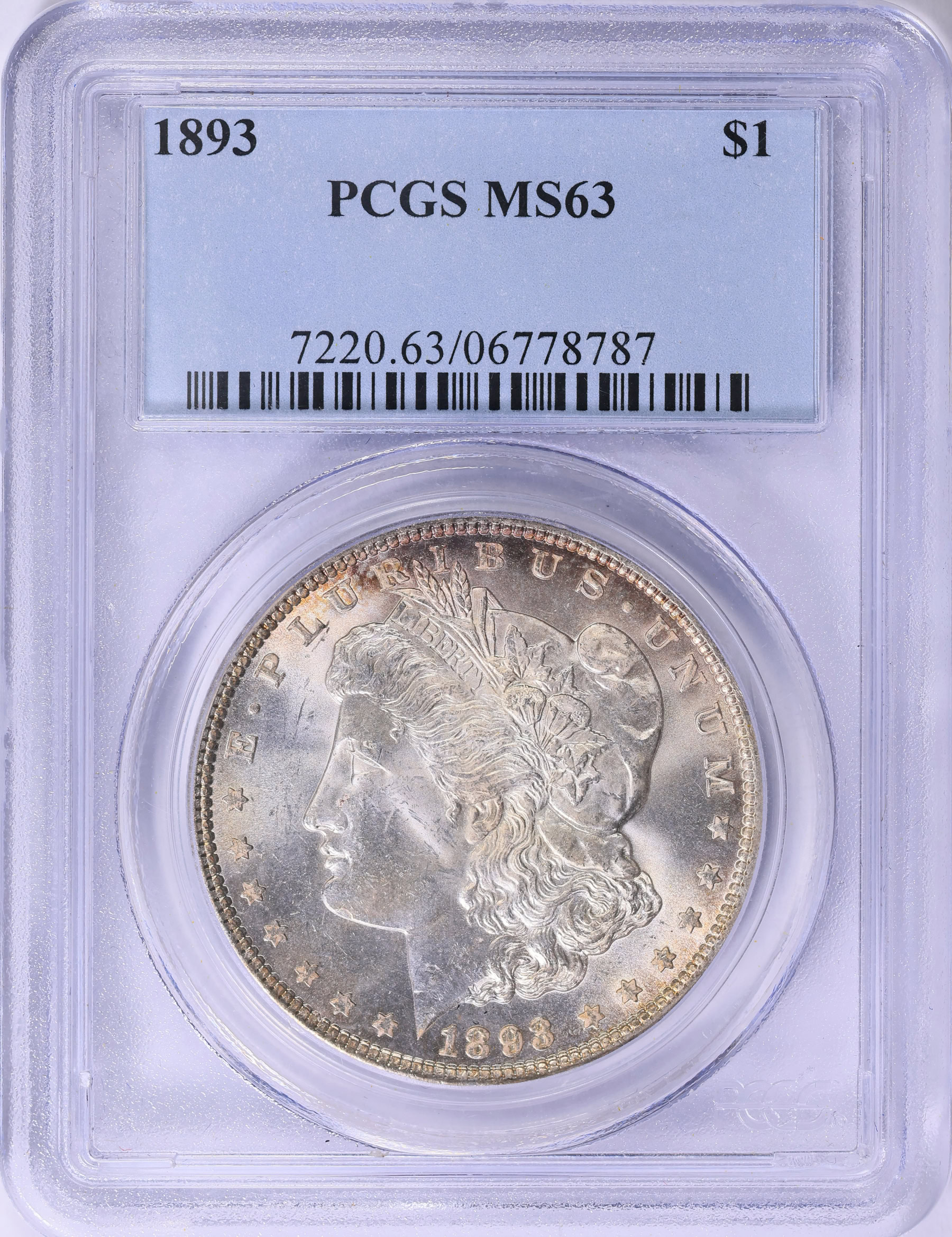 1893 Morgan Silver Dollar PCGS MS-63 (Item 1806233) | GreatCollections Coin Auctions