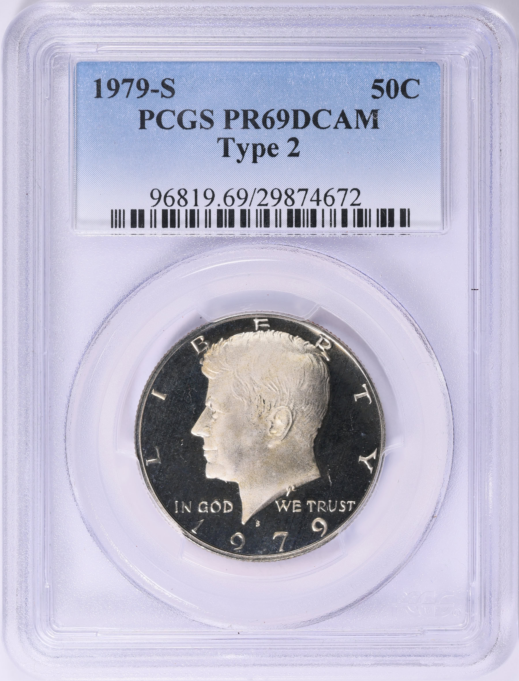 1979-S Kennedy Half Dollar Type 2 PCGS Proof-69 DCAM (Item 1806244 ...