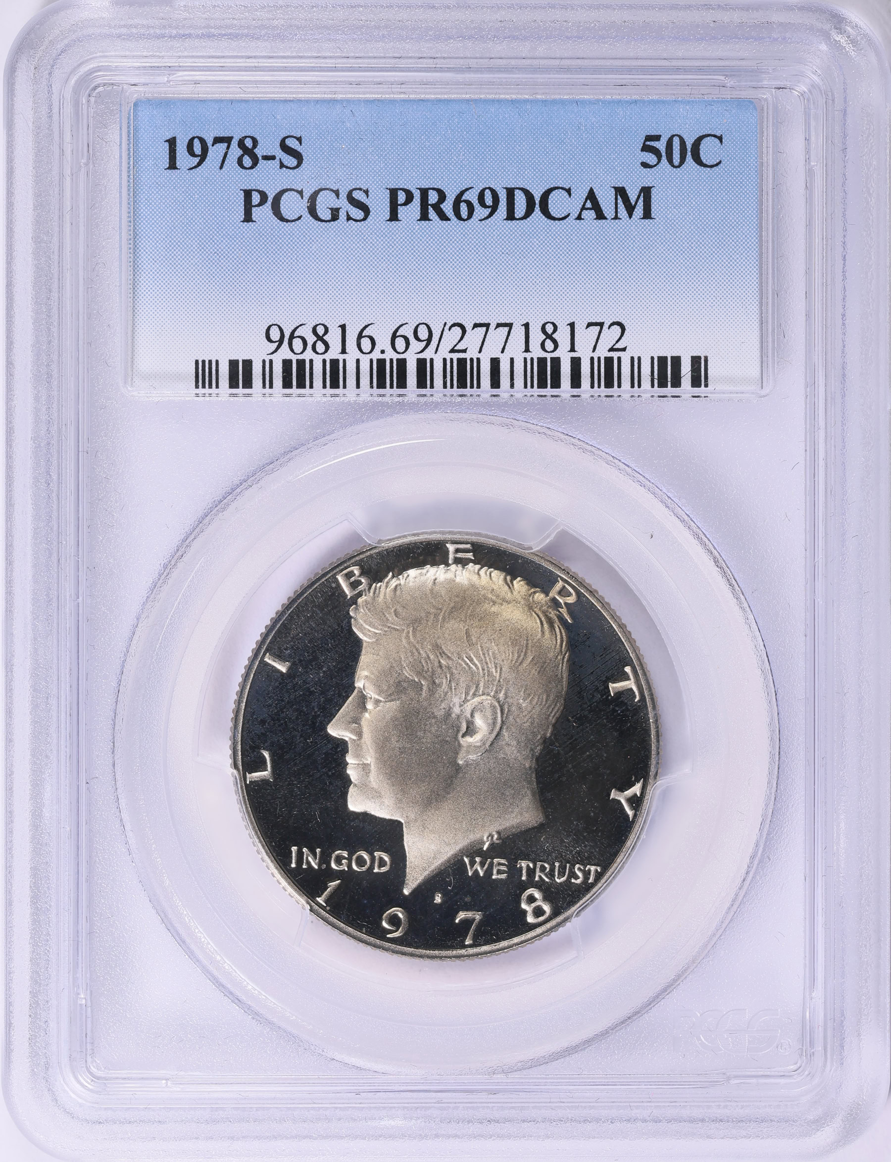 1978-S Kennedy Half Dollar PCGS Proof-69 DCAM (Item 1806250) | GreatCollections Coin Auctions
