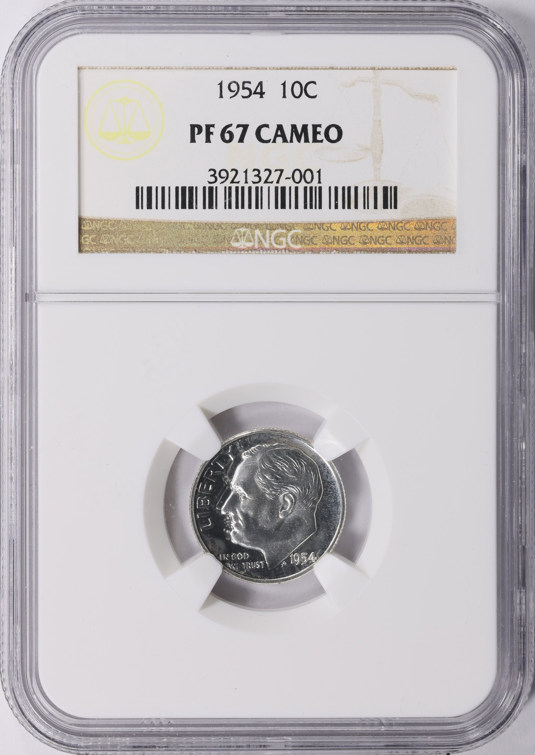 1954 Roosevelt Dime NGC Proof-67 CAMEO (Item 1806306) | GreatCollections Coin Auctions