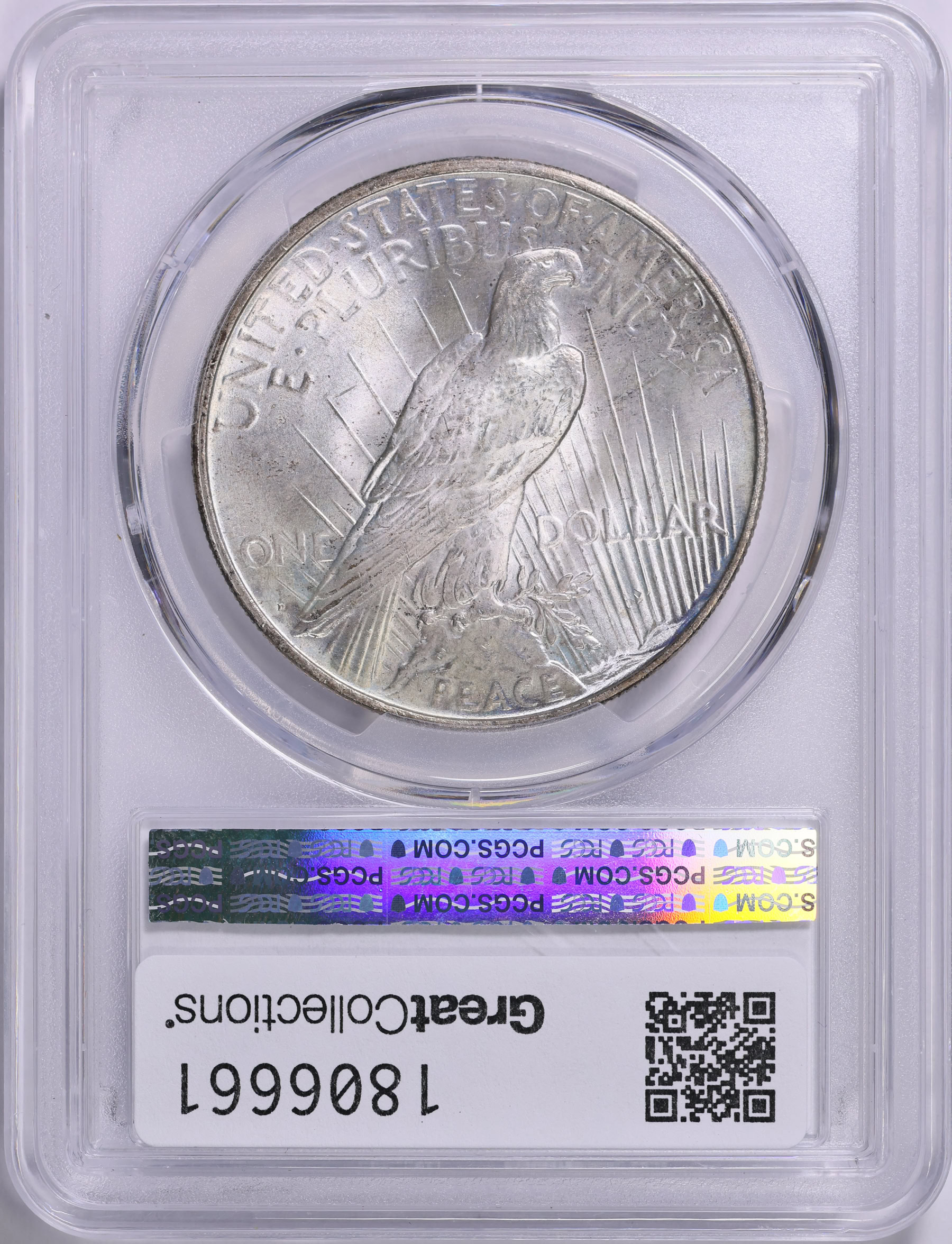 1927-D Peace Silver Dollar PCGS MS-65 (CAC Green) (Item 1806661) | GreatCollections Coin Auctions