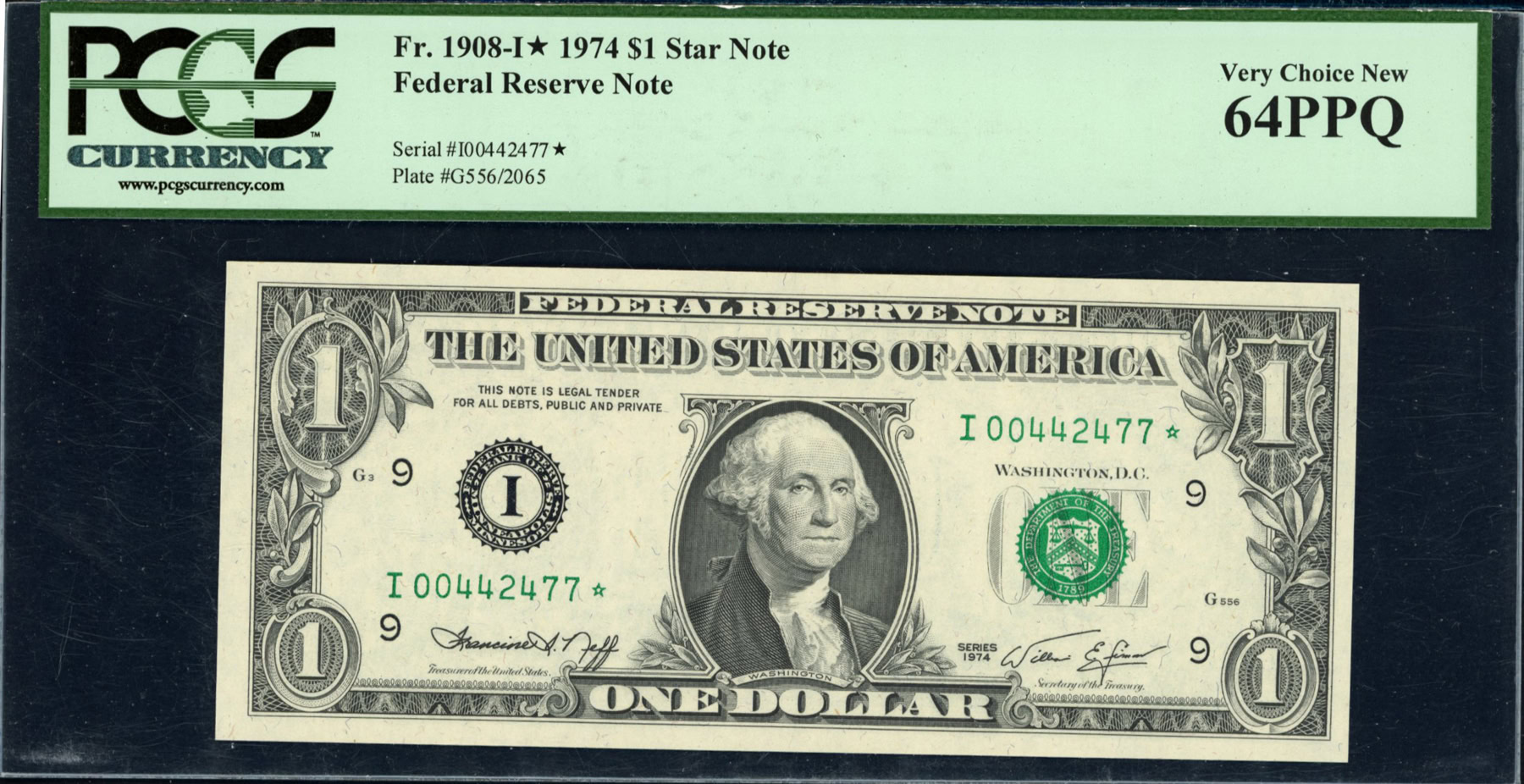 Fr. 1908-I* (I* Block) 1974 $1 Minneapolis Federal Reserve Star Note ...