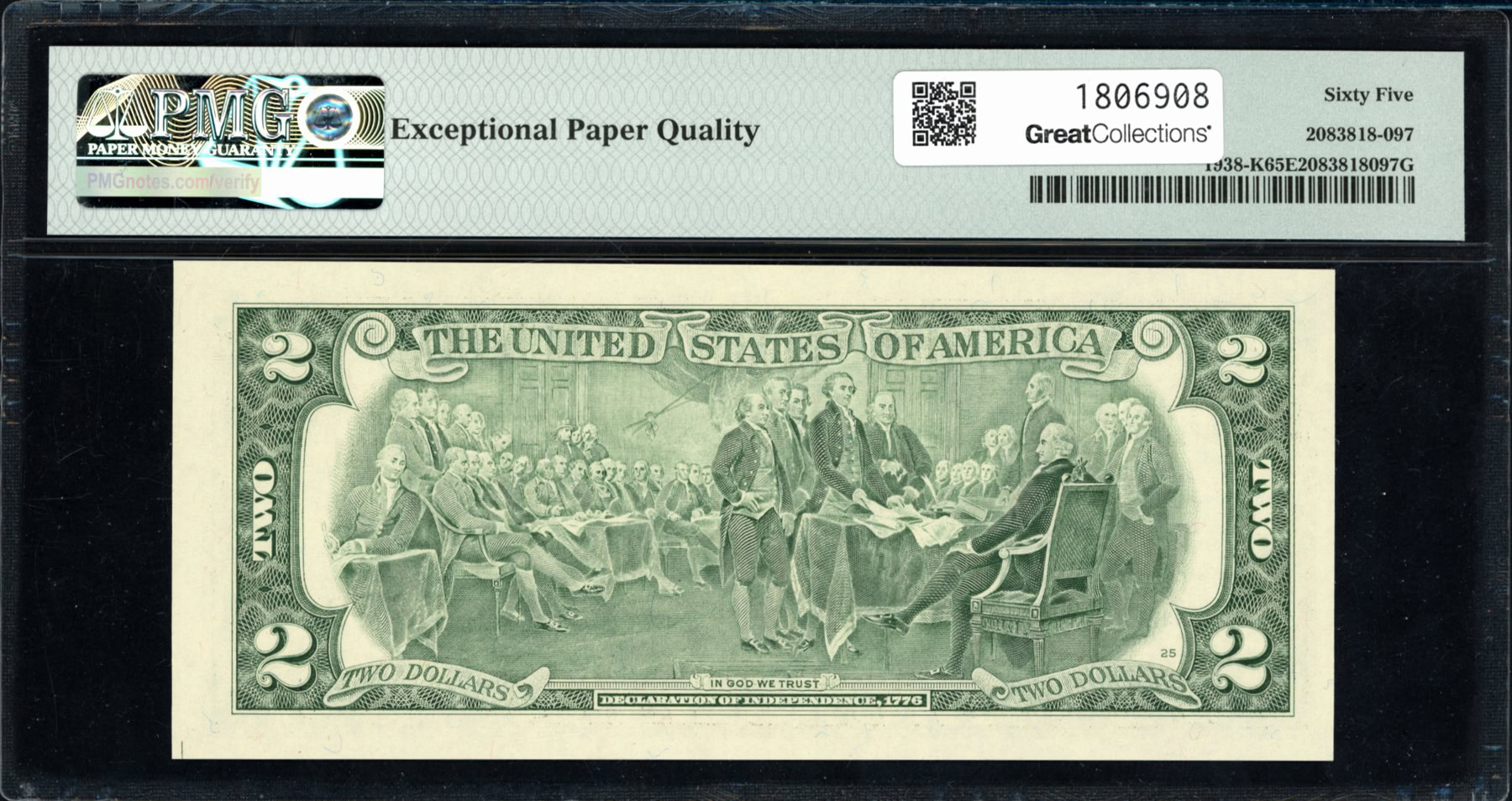 Fr. 1938-K (KD Block) 2003A $2 Dallas Federal Reserve Note Cabral ...